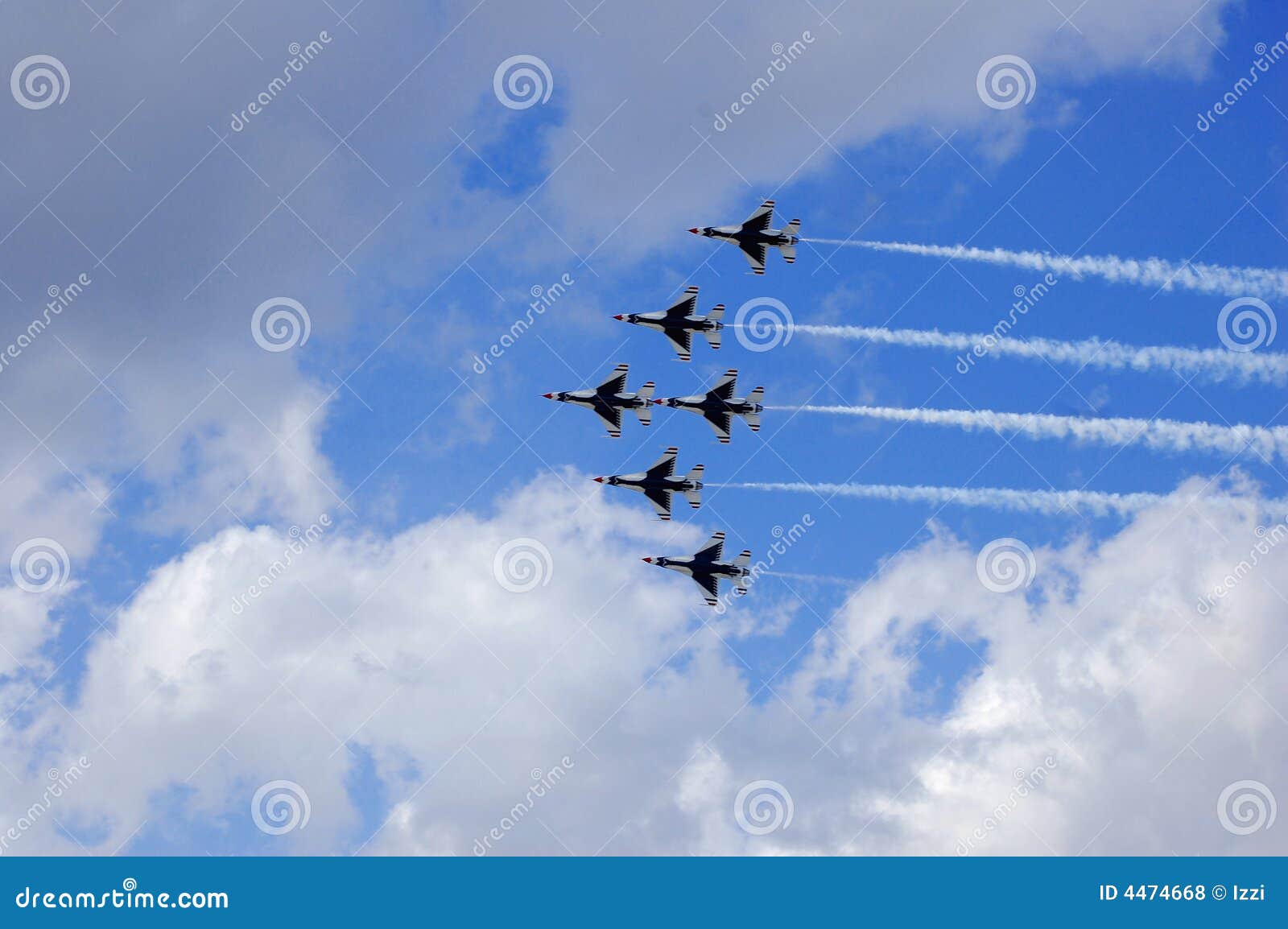 Thunder Bird US Airforce Team Stock Photo - Image of flying, airplane ...