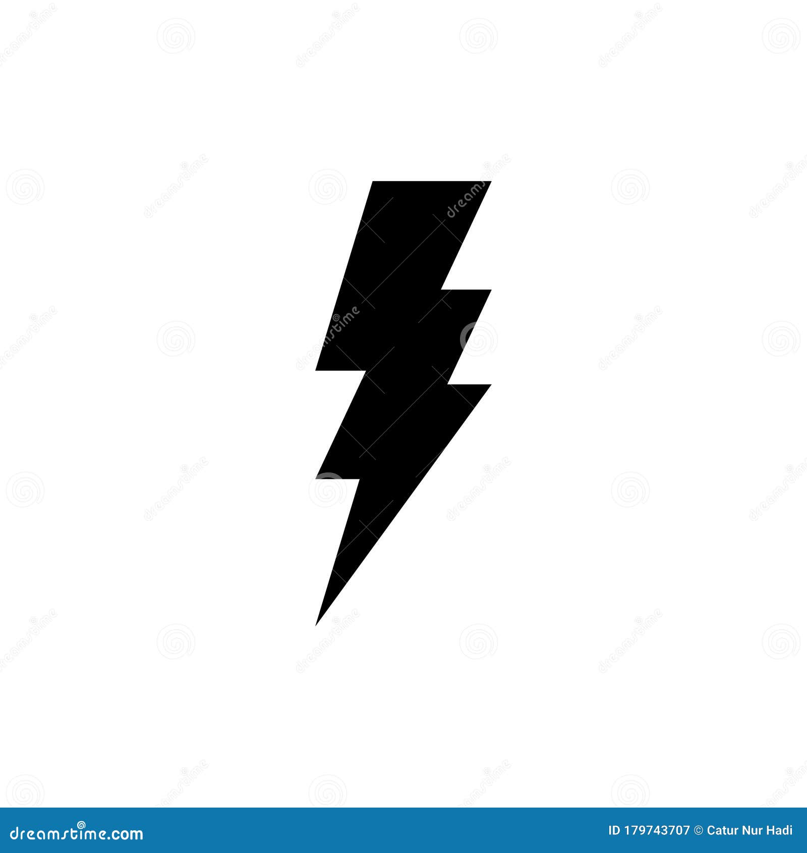 Thunder Bolt Icon Flat Vector Template Design Trendy Stock Vector ...