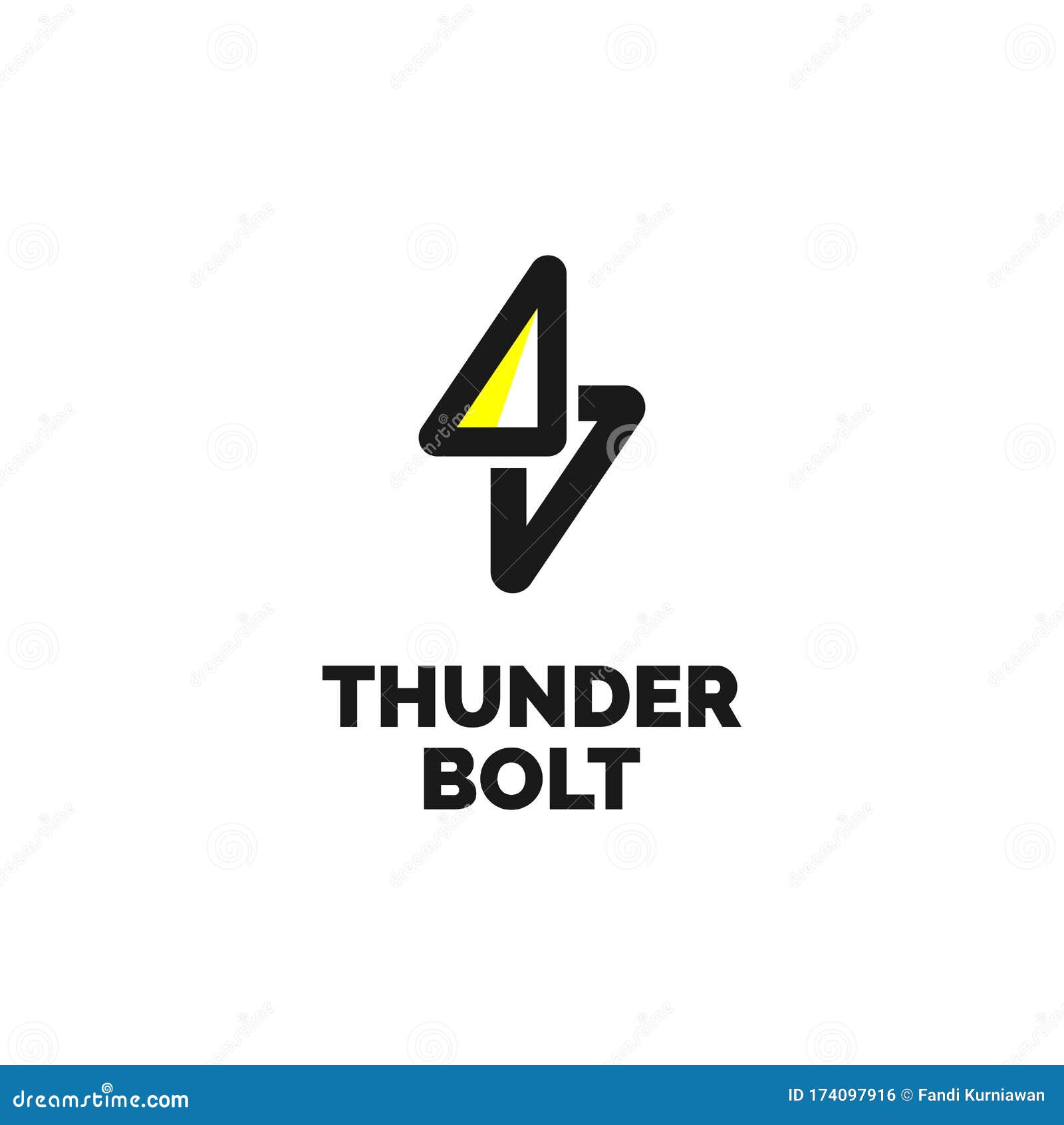 Thunder Bolt Logo Design Inspiration Stock Vector - Illustration of ...