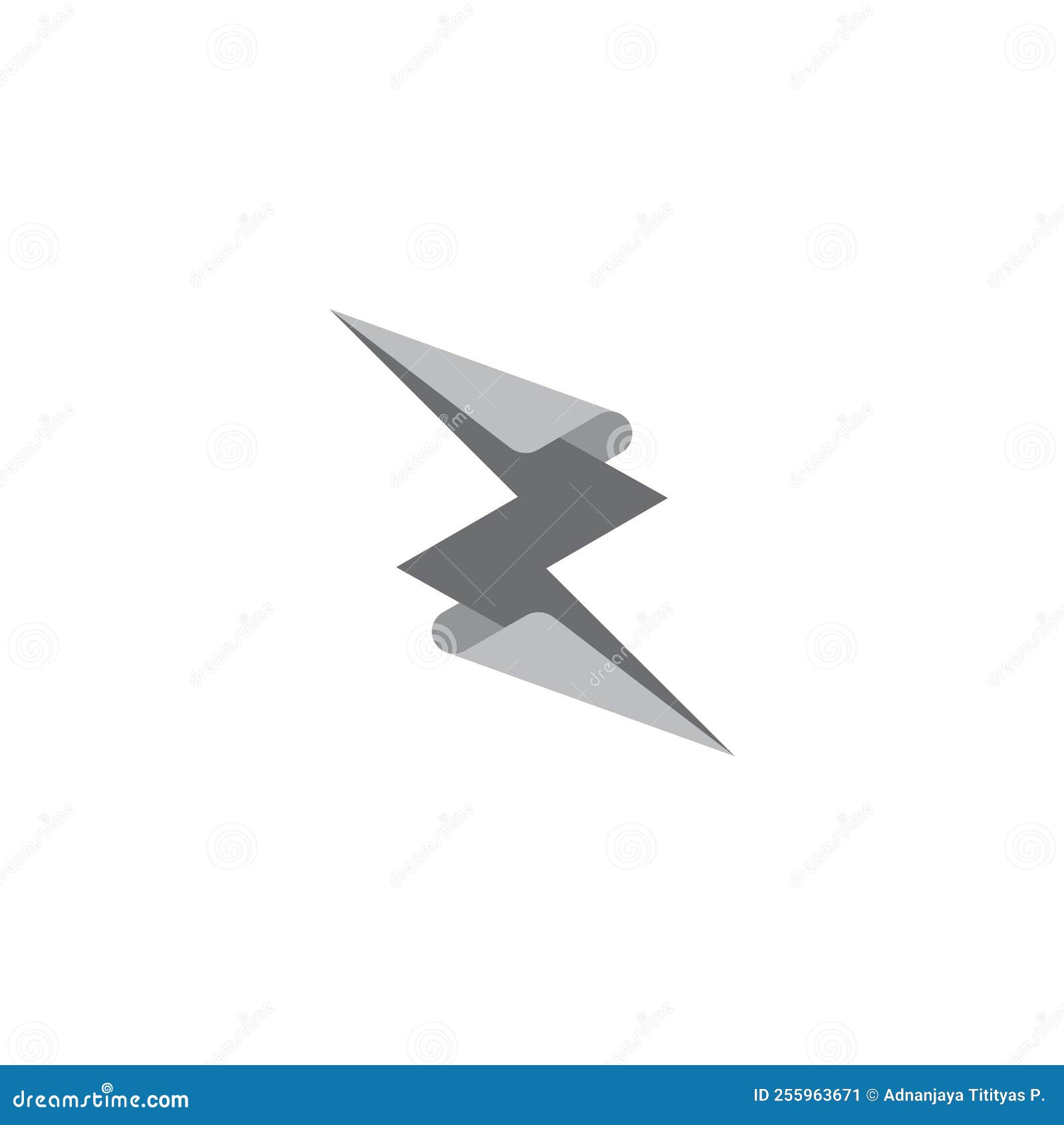 Thunder Bolt Paper Shape Symbol Logo Vector Stock Vector - Illustration ...