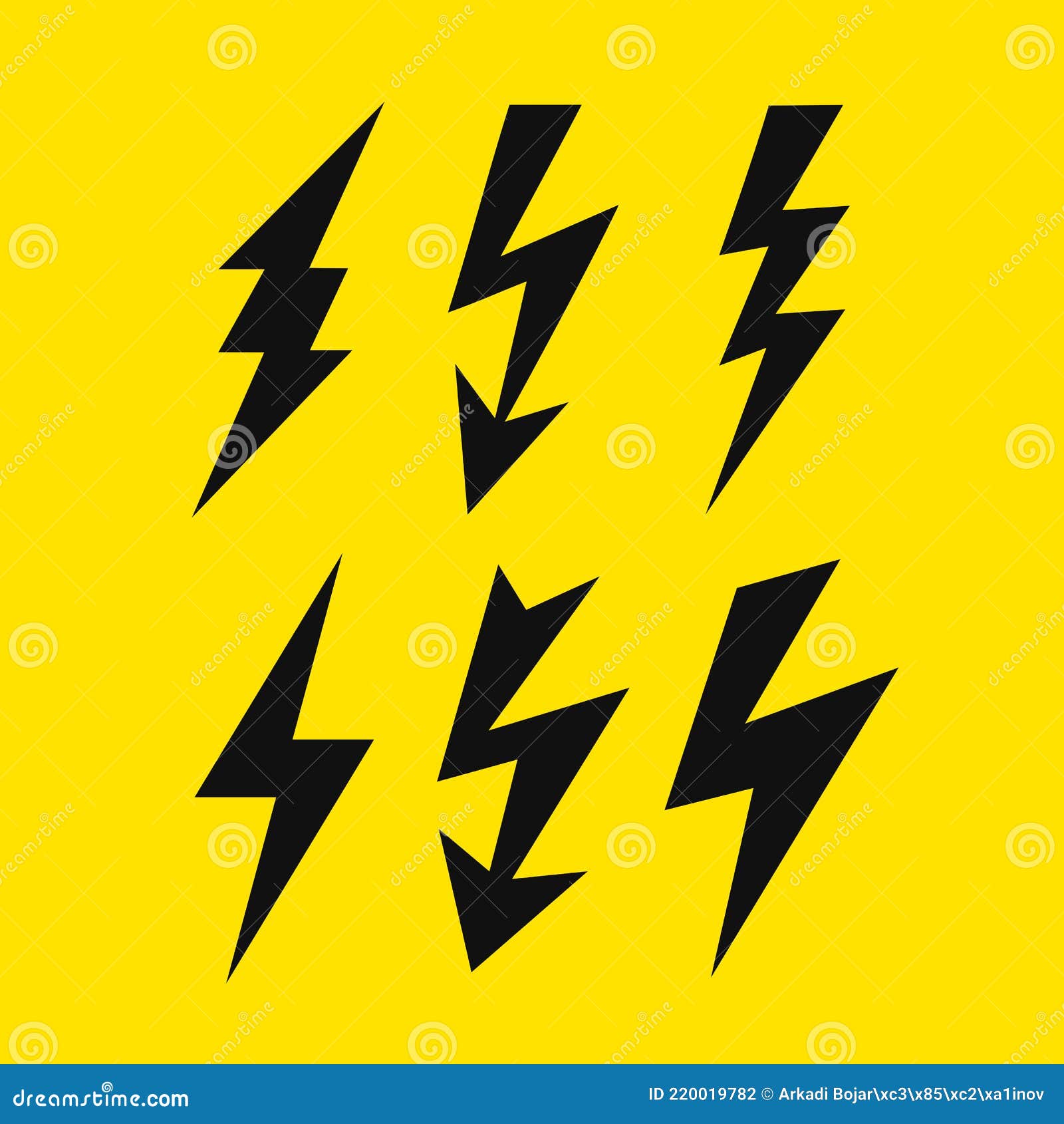 Thunder bolt vector icon stock vector. Illustration of bolts - 220019782