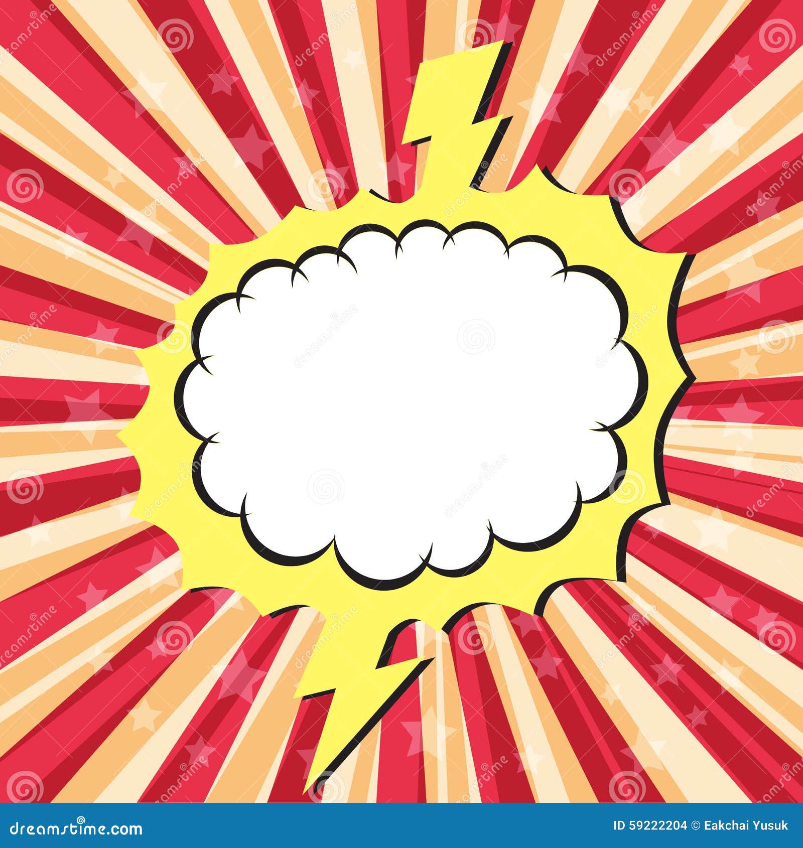 Thunder boom bubble stock vector. Illustration of burst - 59222204