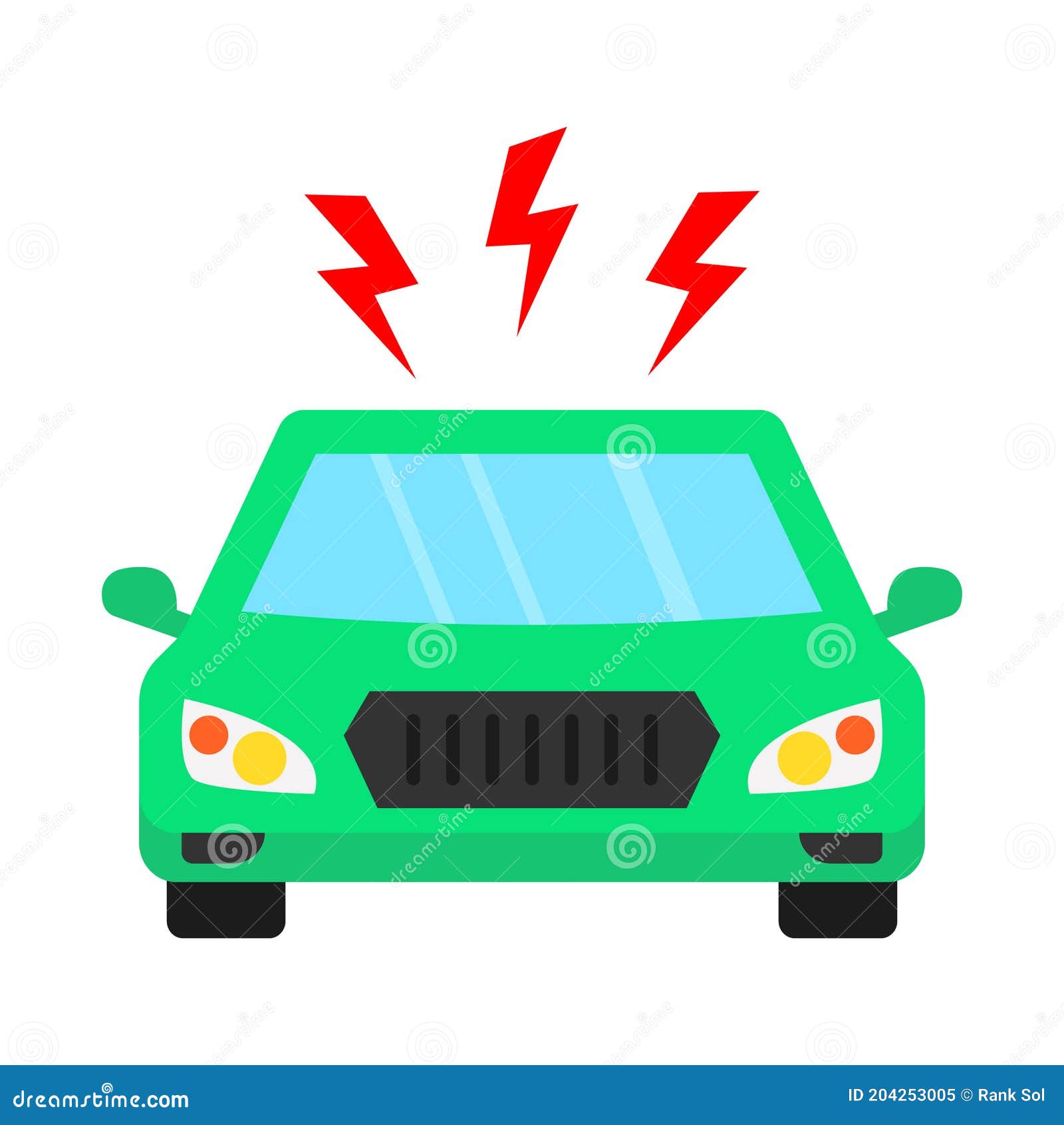 Thunder with Carm Automated Isolated Vector Icon that Can Be Easily ...