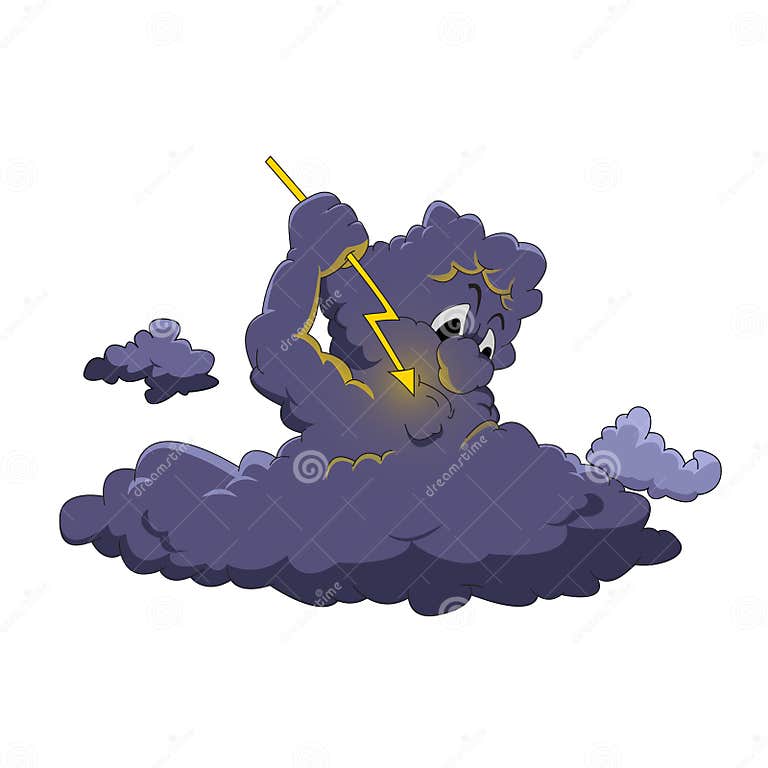 Thunder stock vector. Illustration of nature, face, human - 40773796