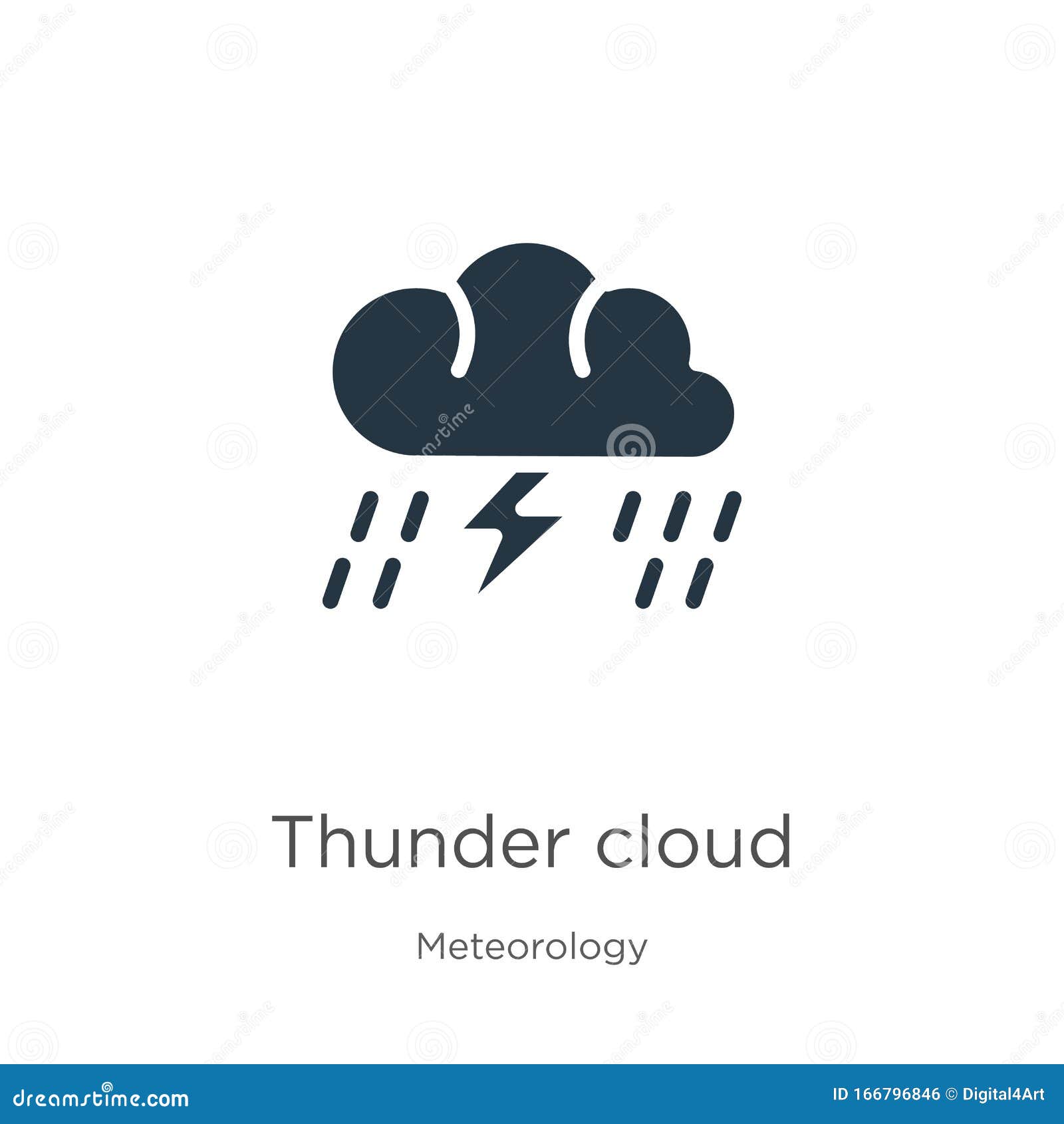 Thunder Cloud Icon Vector. Trendy Flat Thunder Cloud Icon from ...