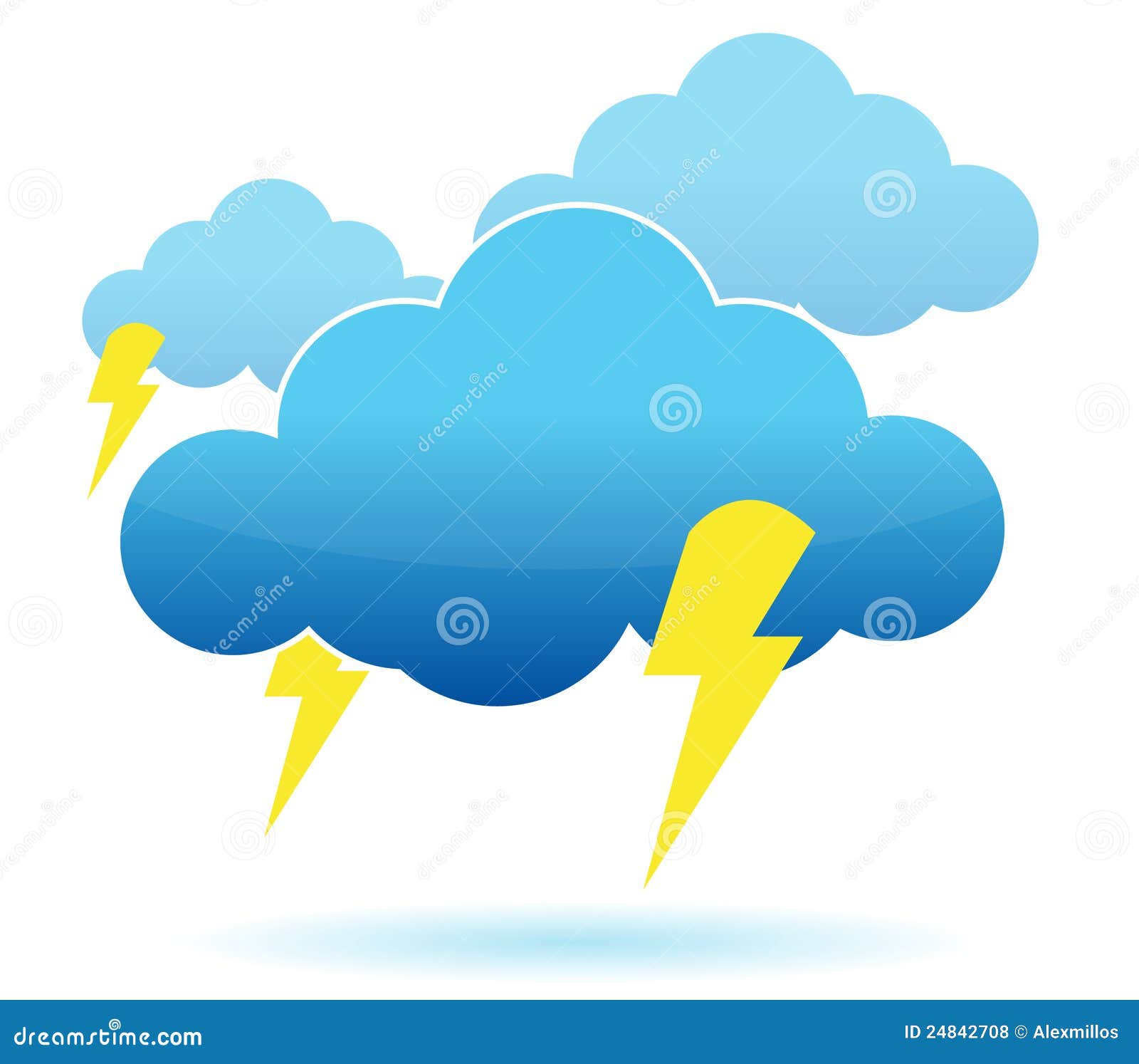 Lightning 3d Illustration - Thunder Power Icon, Energy Quick Bolt And ...