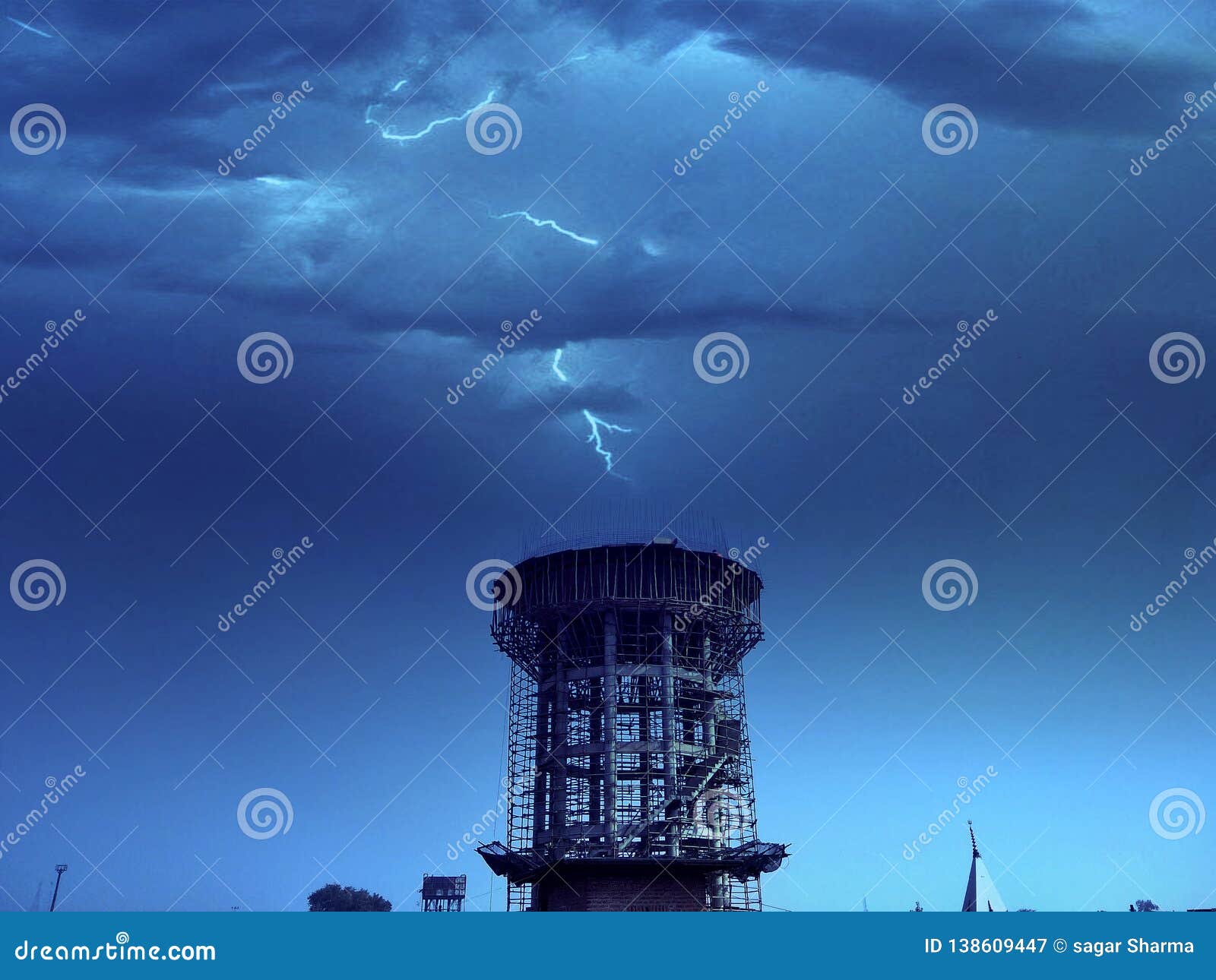 Thunder cloud stock image. Image of beautiful, power - 138609447