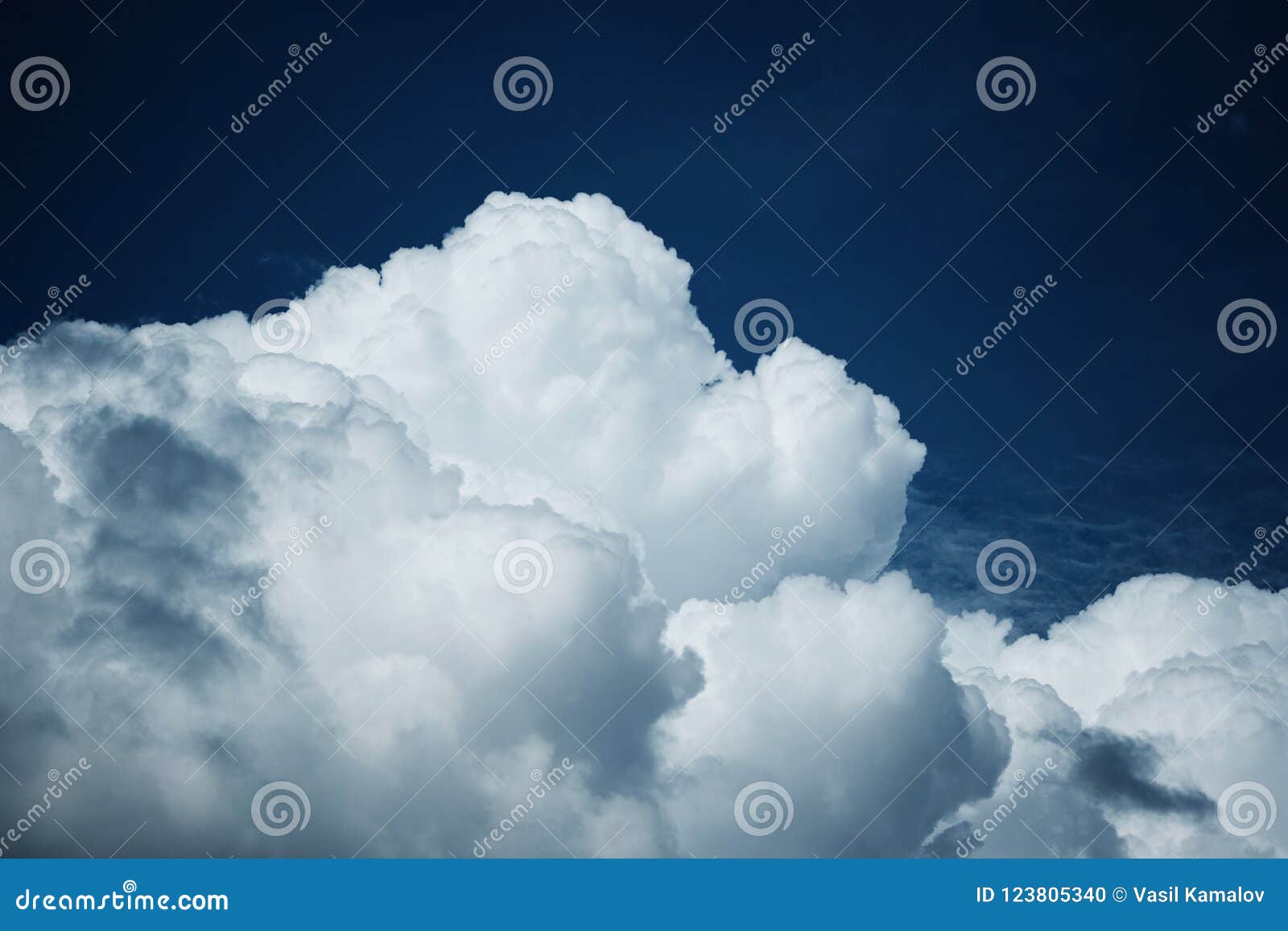 Thunder Clouds in the Dark Blue Sky Stock Photo - Image of cumulus ...