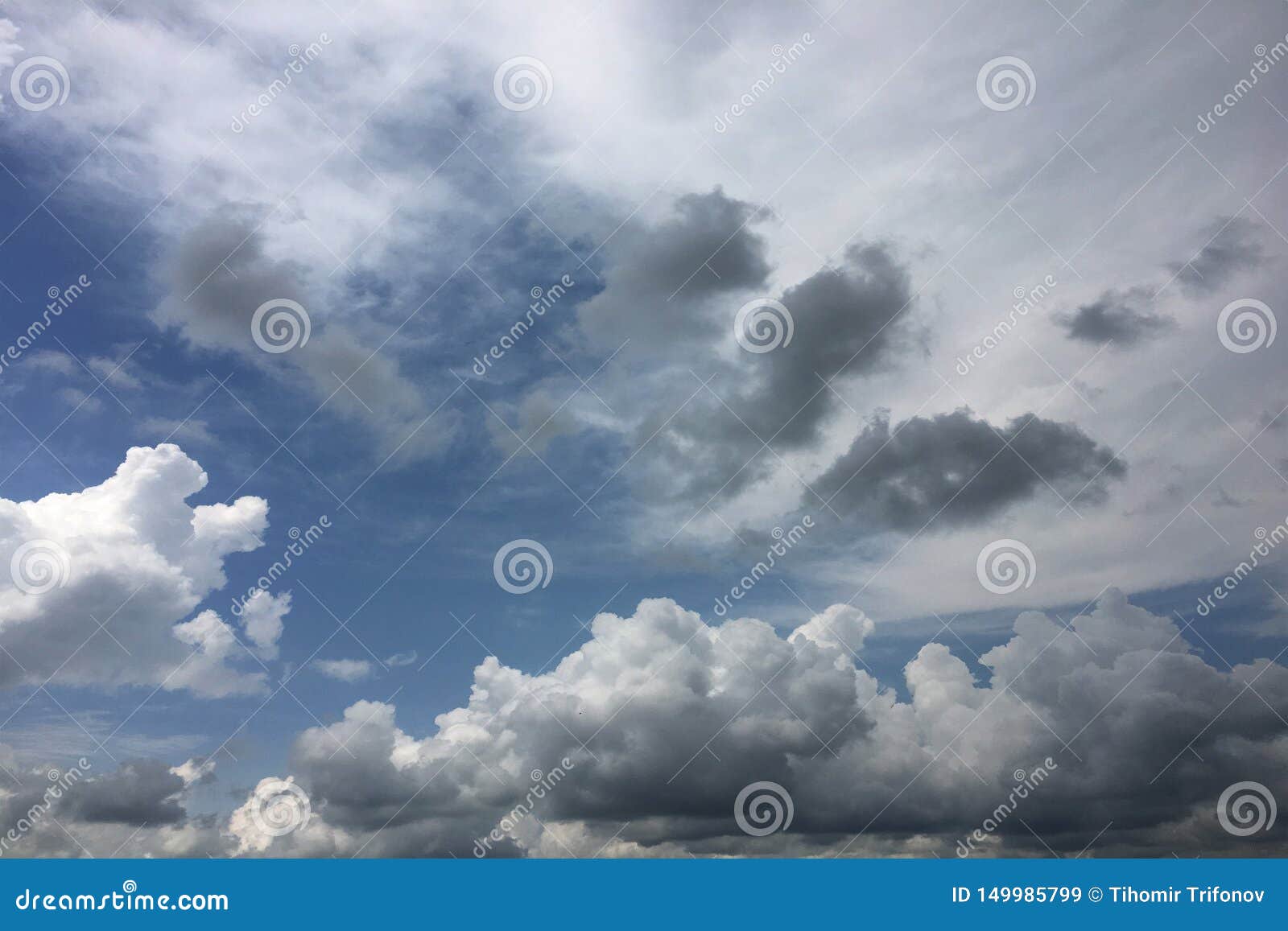 Thunder Clouds, Sky Blue Background. Cloud Blue Sky Stock Image - Image ...