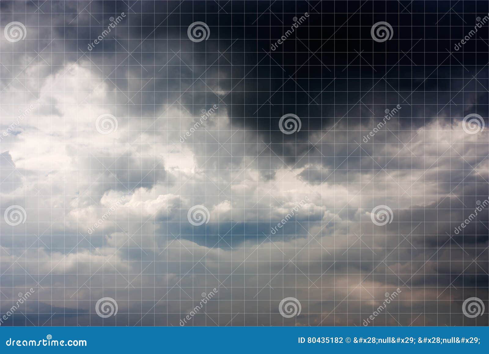 Thunder Clouds with White Square Grid Background. Stock Photo - Image ...