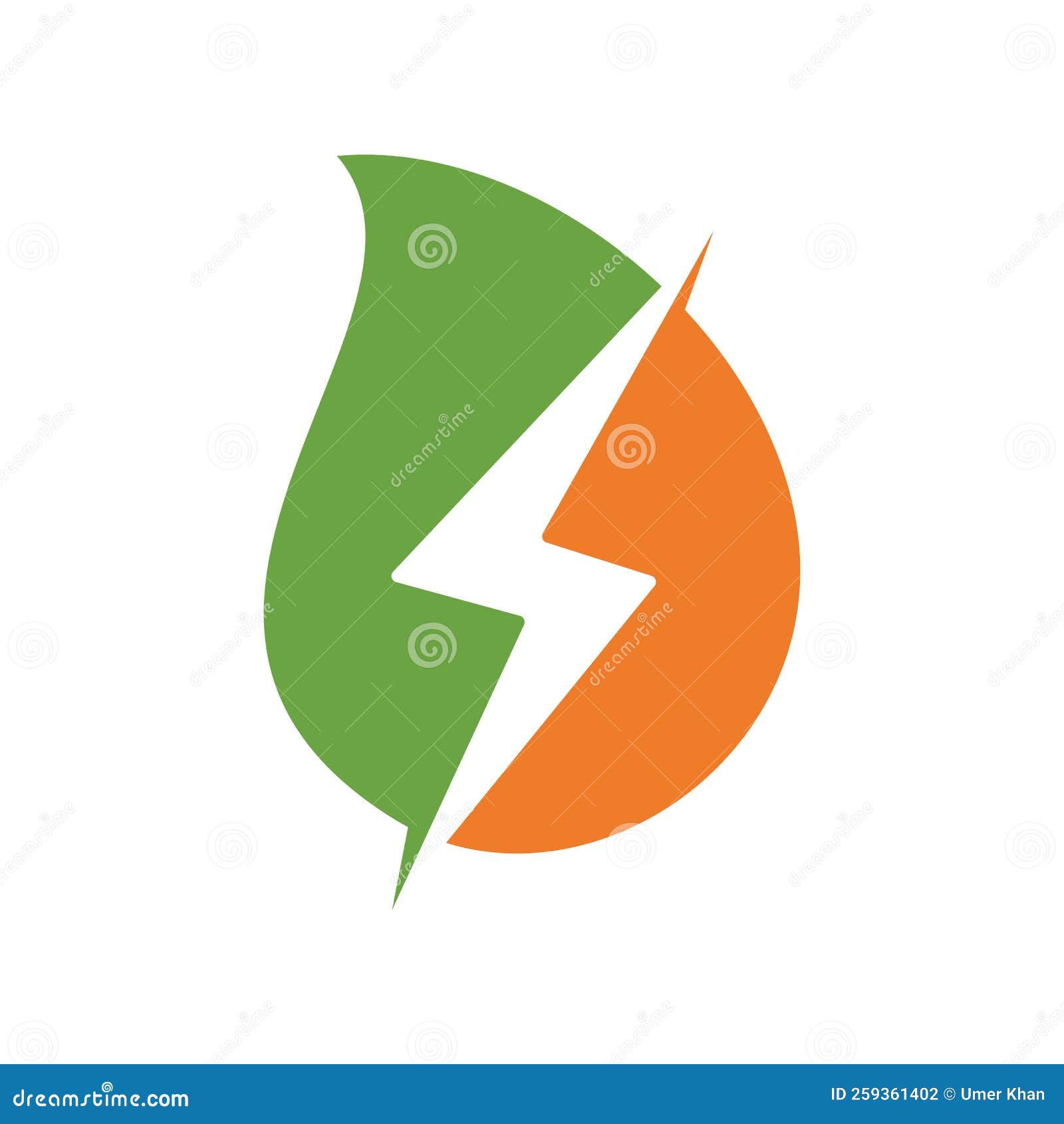 Thunder Drop Logo Design Icon Vector Template. Stock Vector ...