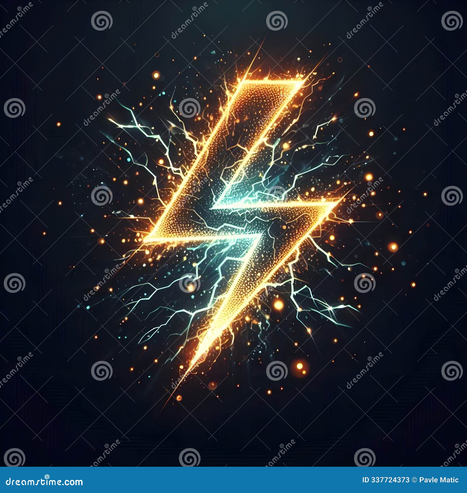 Thunder Electricity Effects Stock Illustration - Illustration of light ...