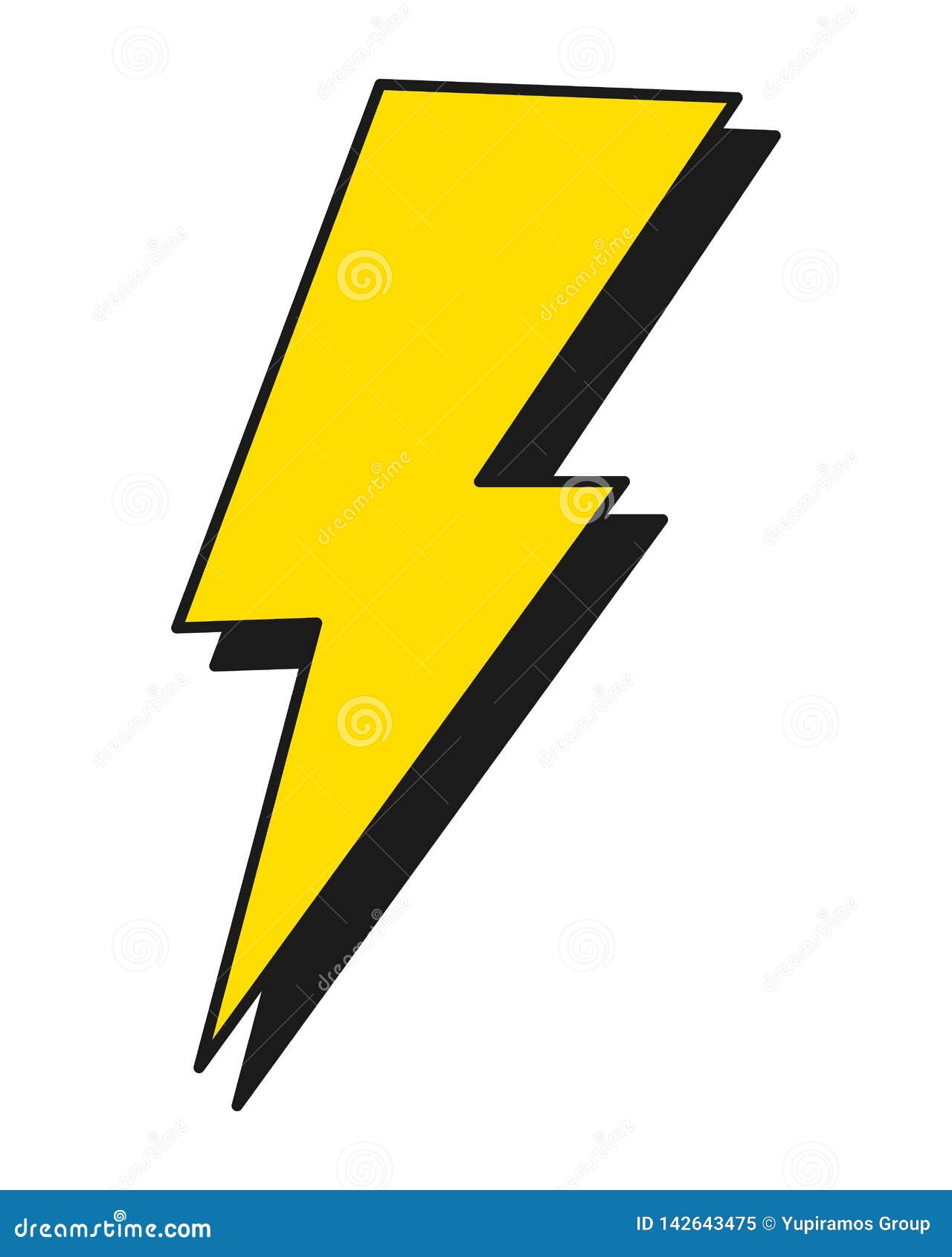 Thunder energy cartoon stock vector. Illustration of electricity ...