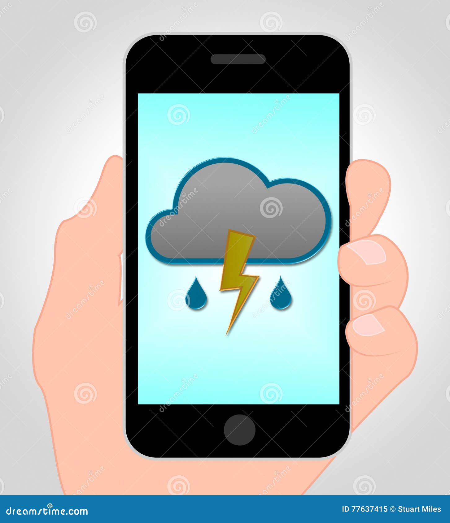 Thunder Forecast Online Shows Mobile Phone and Thunderbolt Stock ...