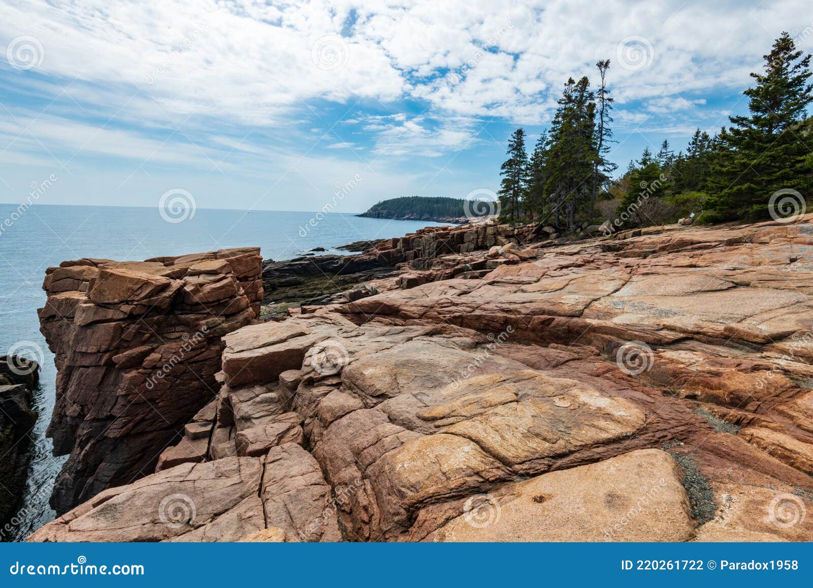Thunder Hole in Acadia National Park Stock Photo - Image of summer ...