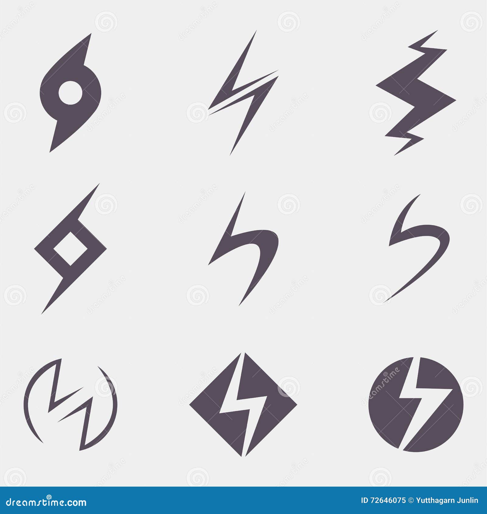 Thunder Icon. Lightning Vector Isolated. Modern Simple Flat Warning ...