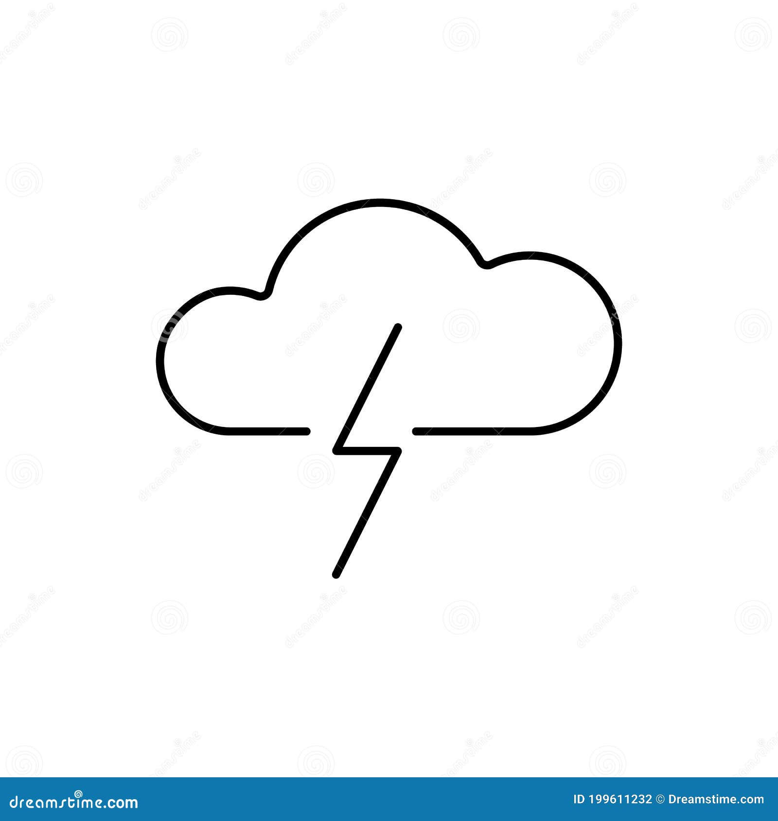 Thunder Icon Element of Weather Icon for Mobile Concept and Web Apps ...