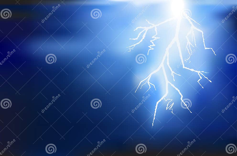 Thunder Lighting Background Stock Vector - Illustration of night, high ...