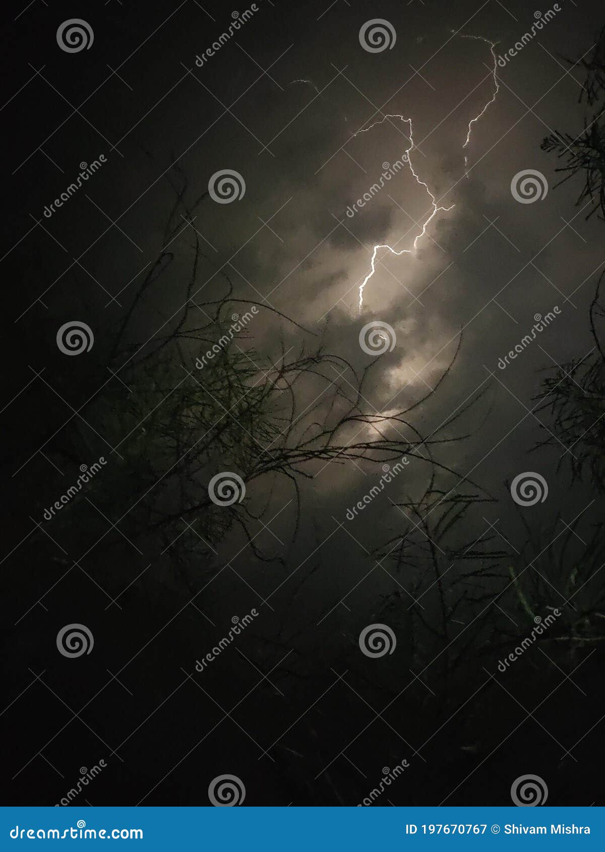 Thunder Lighting and Thunderstorm in Clouds Stock Image - Image of ...
