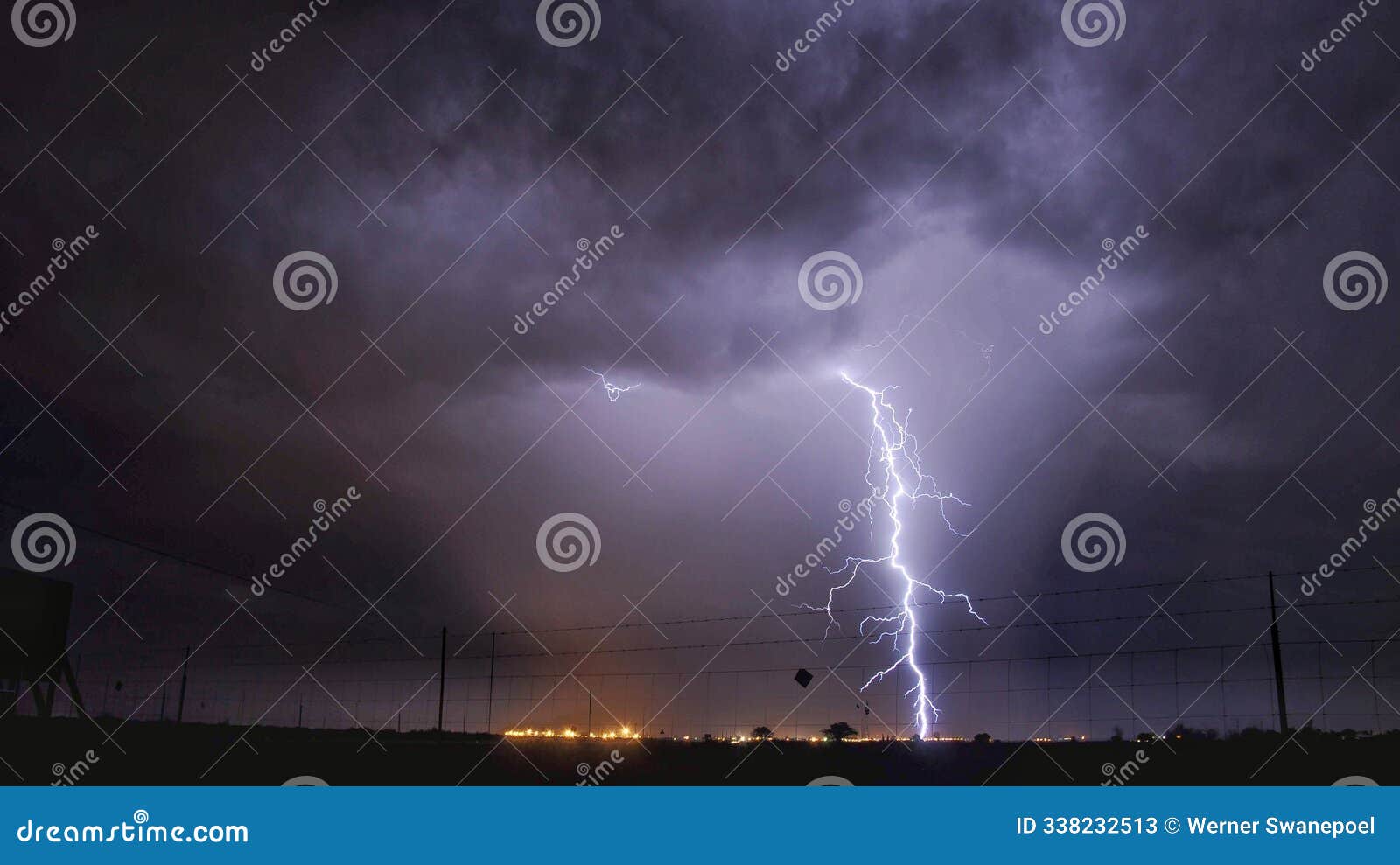 Thunder lightning bolt stock image. Image of rainy, thunder - 338232513