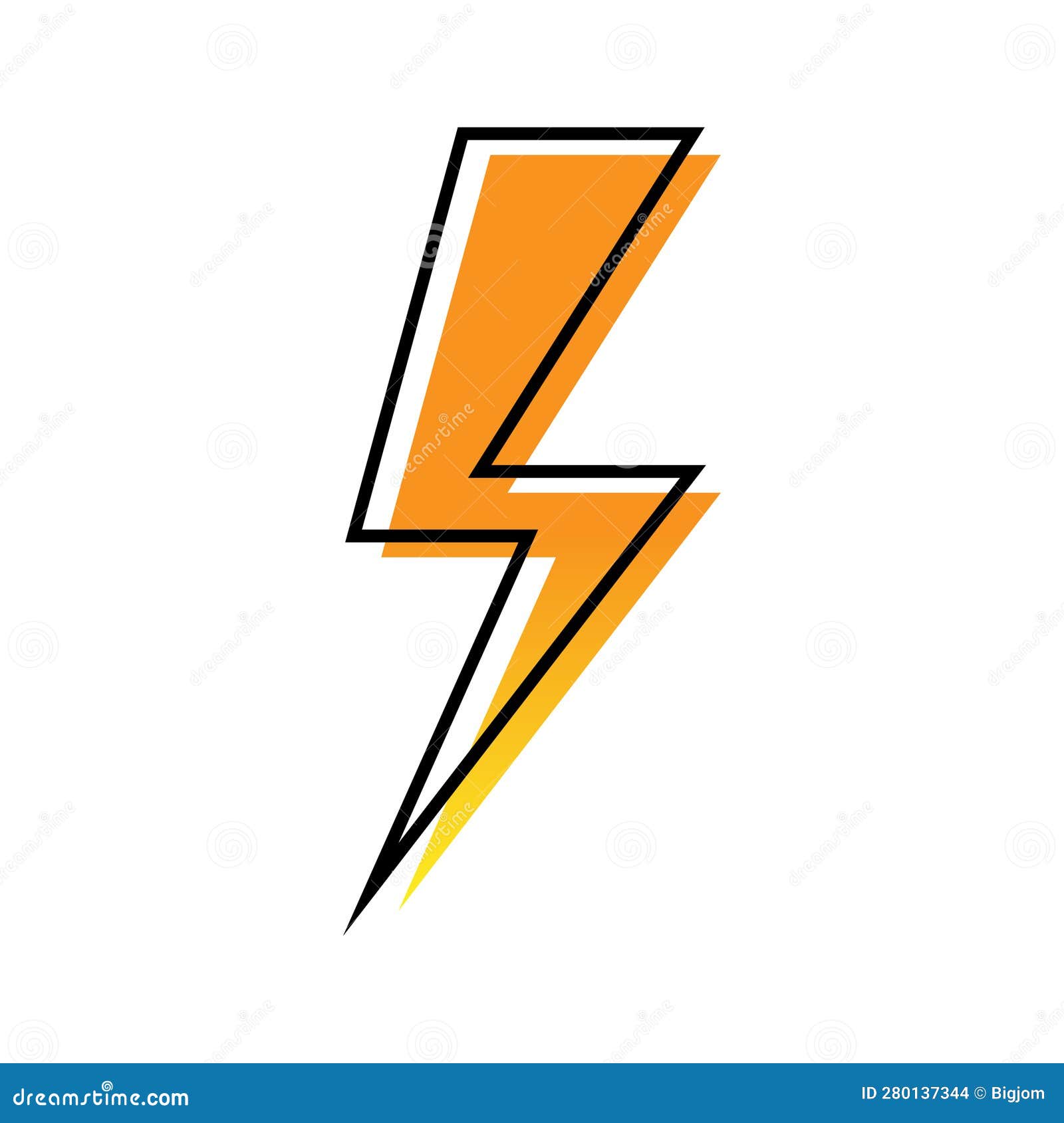 Thunder and Lightning Bolt. Simple Modern Icon Design Vector ...