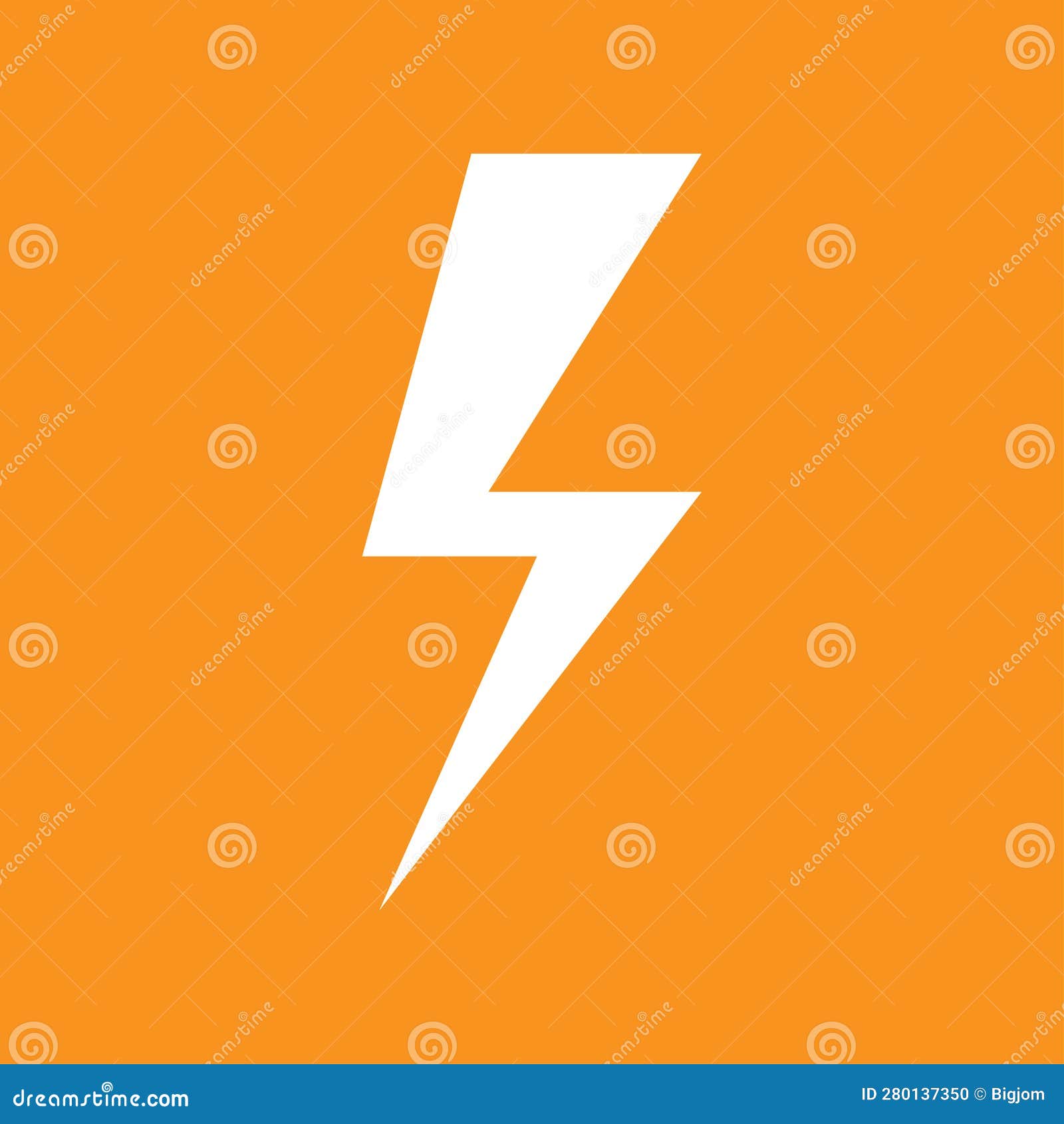 Thunder and Lightning Bolt. Simple Modern Icon Design Vector ...