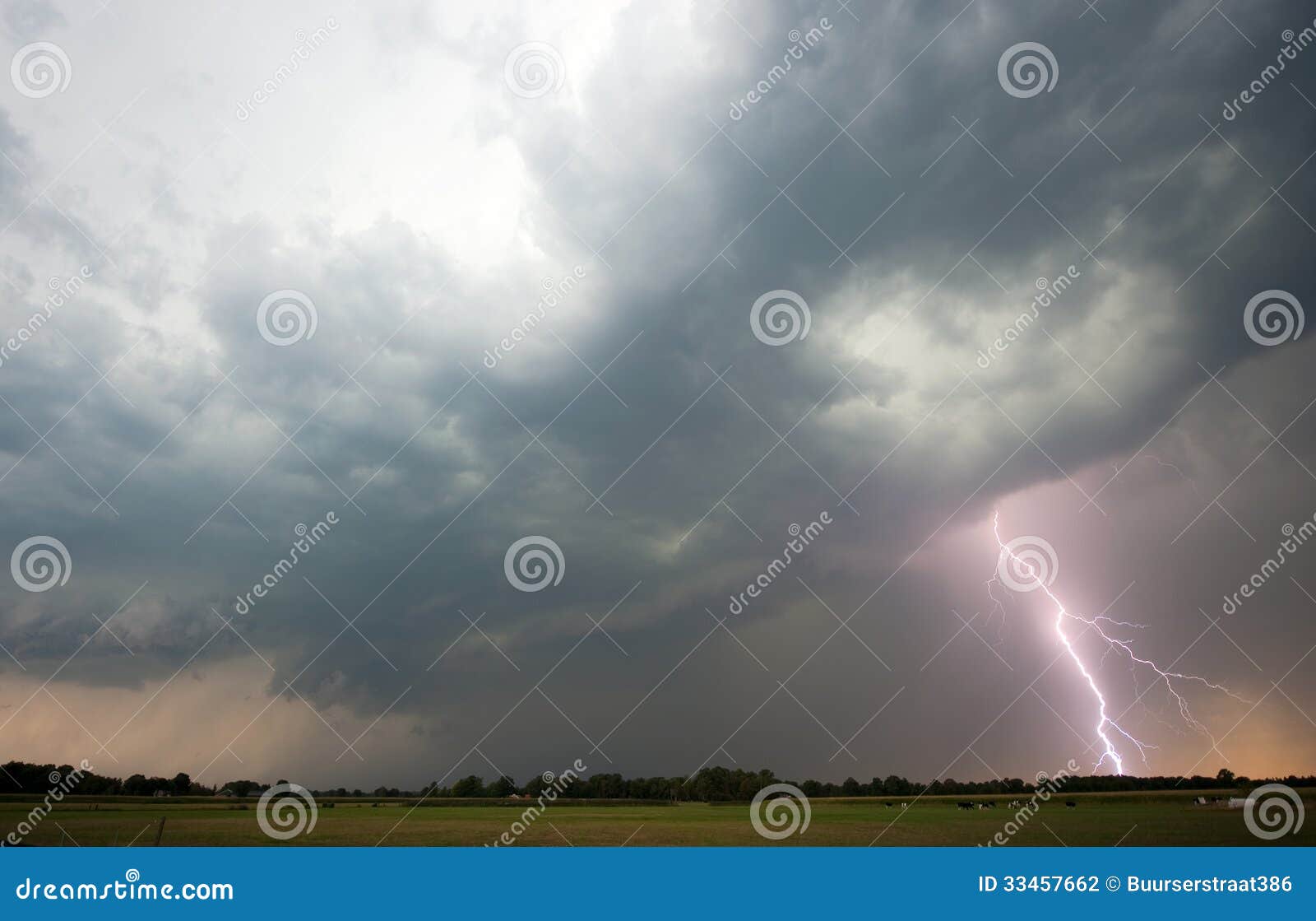 Thunder and lightning stock photo. Image of night, weather - 33457662