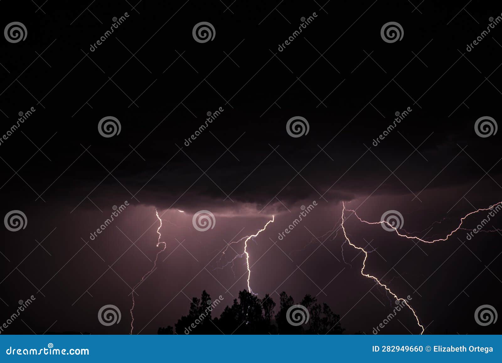 Thunder and Lightning Over the Mountains Stock Photo - Image of bolt ...