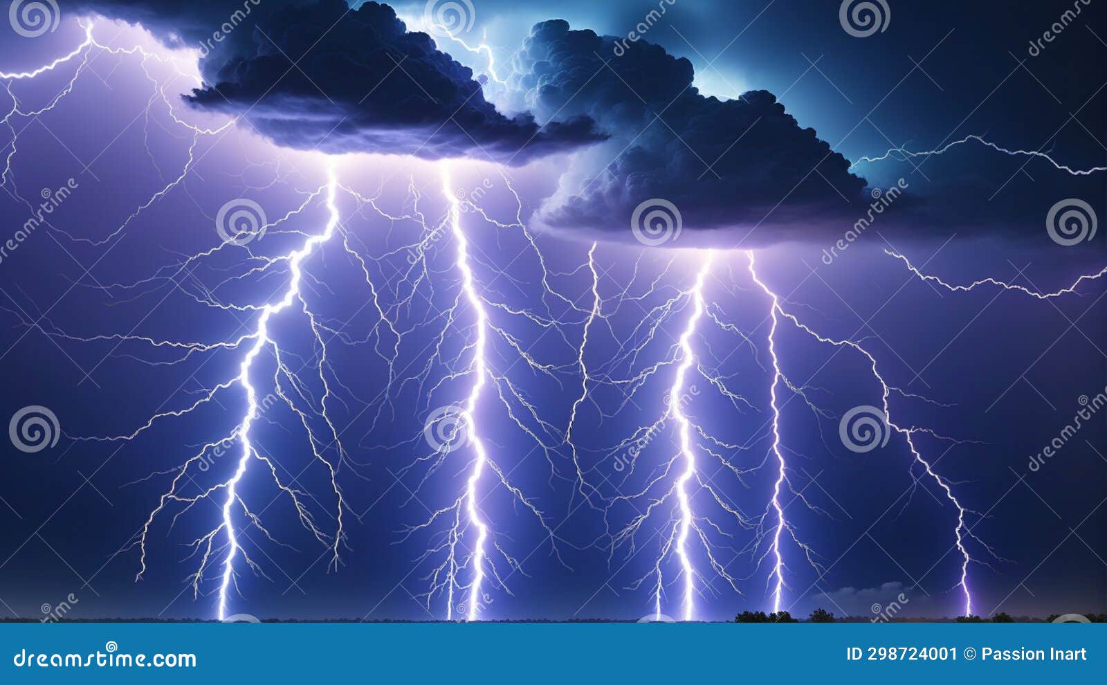 Thunder lightning and rain stock illustration. Illustration of aurora ...