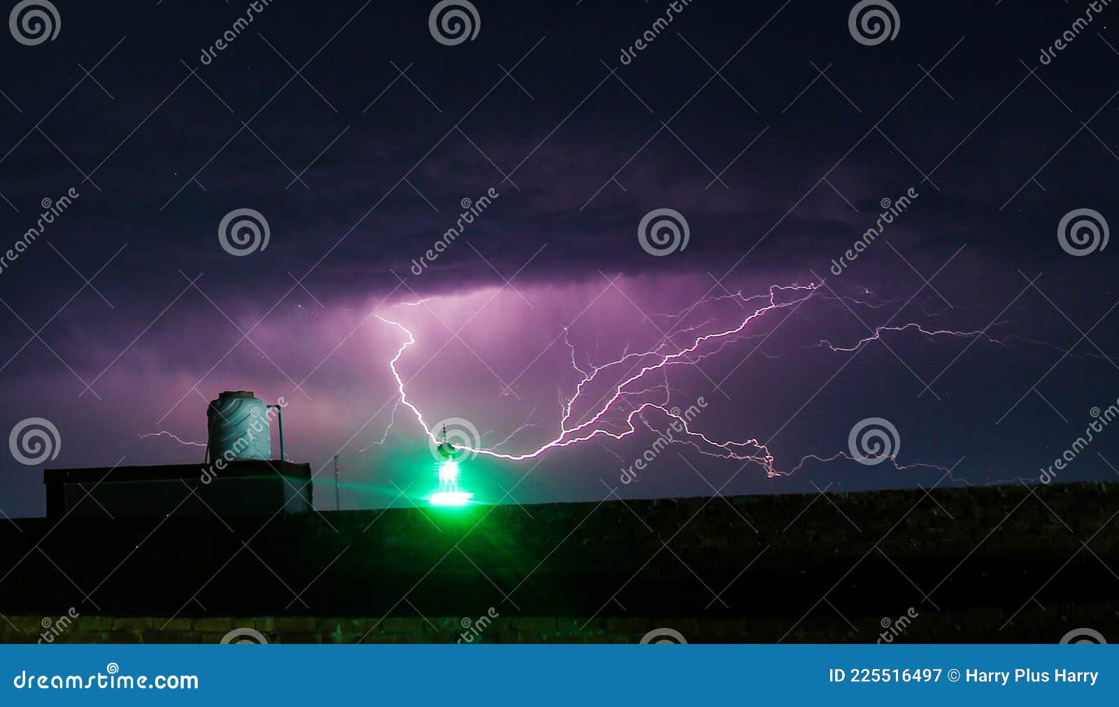 Thunder Lightning Rain Storm in the Rainy Season Stock Image - Image of ...