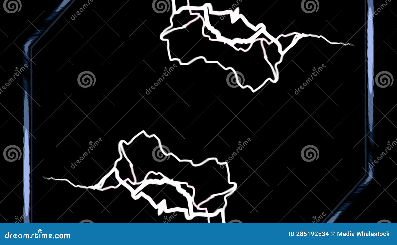 Thunder Lightning Striking Effect Animation. Design. Electricity ...