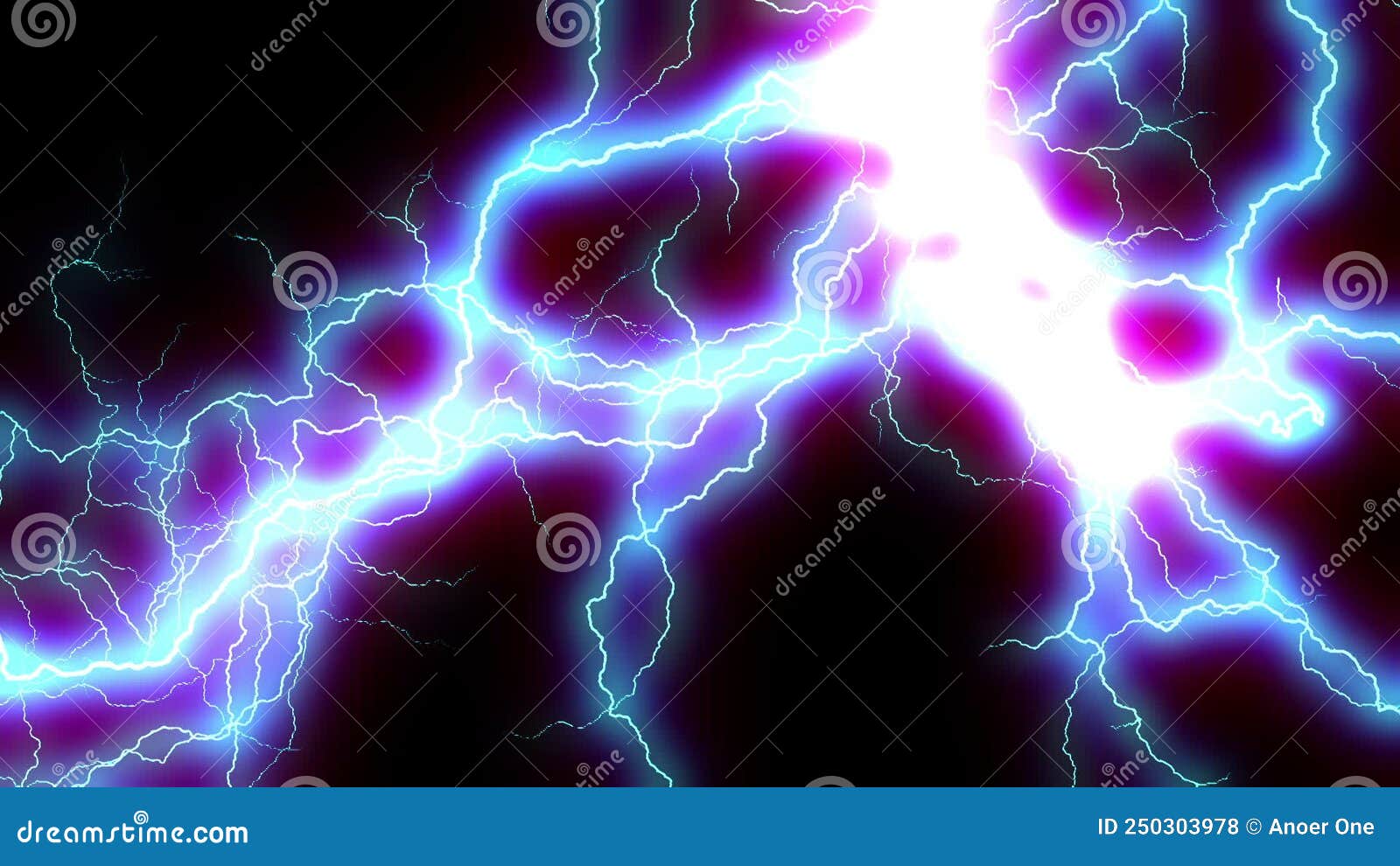 Thunder Lightning Striking Effect Animation Stock Footage - Video of ...