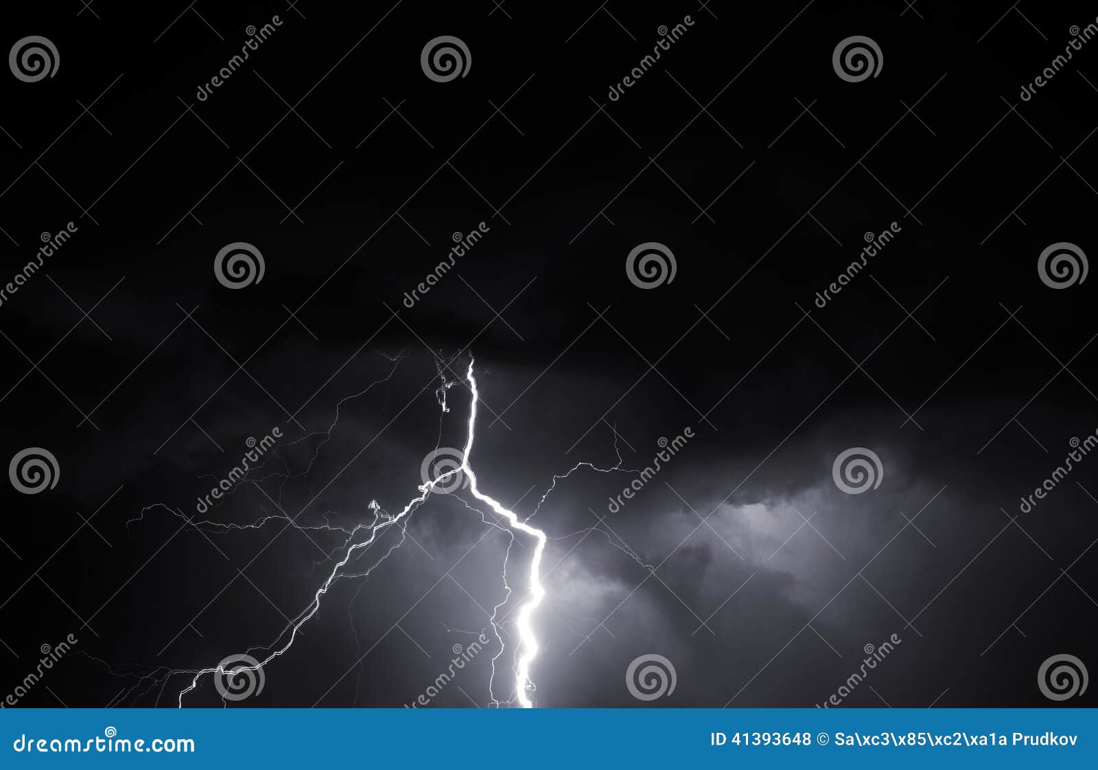 Thunder, Lightnings and Storm Stock Photo - Image of strong, nature ...