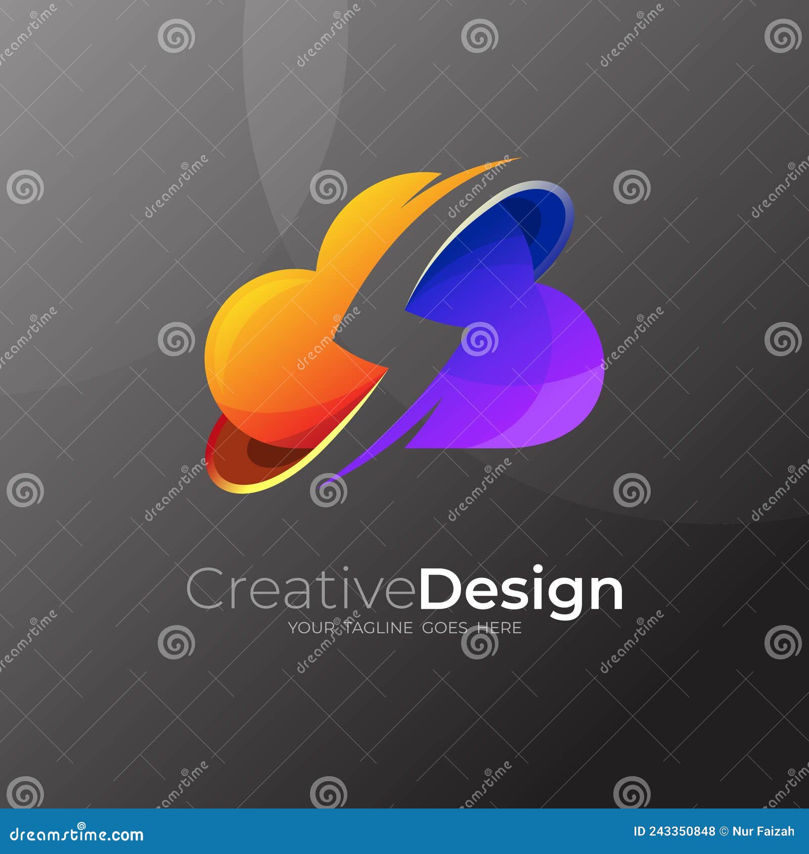 Thunder Logo Design and Cloud Icon Template Stock Vector - Illustration ...