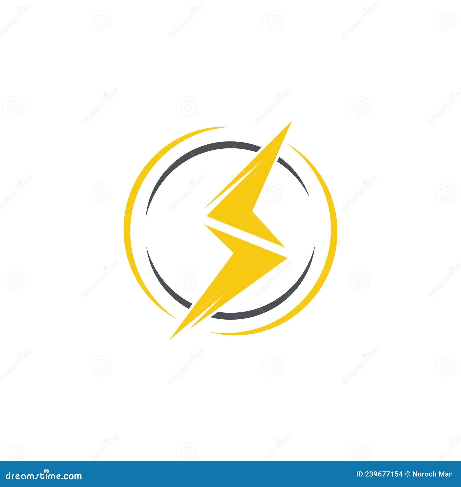 Thunder logo design icon. stock vector. Illustration of vector - 239677154