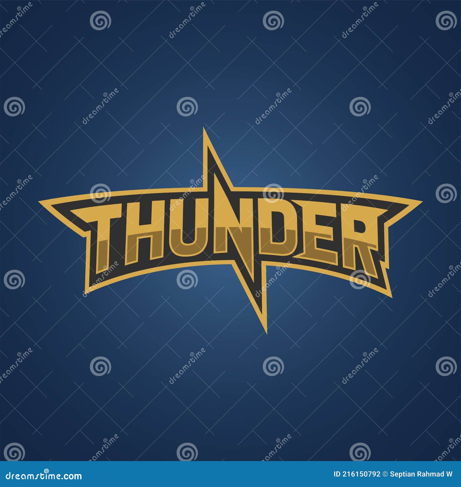 3D Thunder Logo. Lighting Bolt Logo. Electric Danger Light Power ...