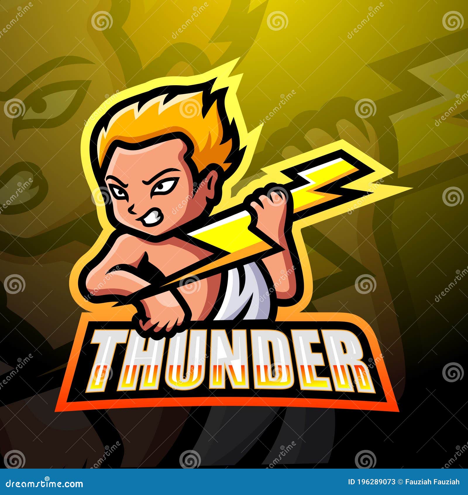 Thunder Mascot Logo Design Vector Thunder Logo Stock Photography ...