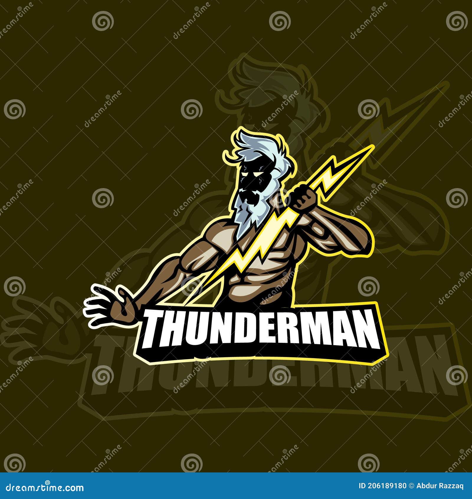 Thunder Mascot Logo Design Vector Thunder Logo Stock Photography ...