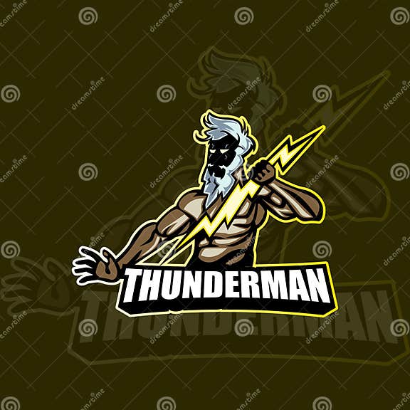 Thunder Mascot Logo Design Vector Thunder Logo Stock Illustration ...