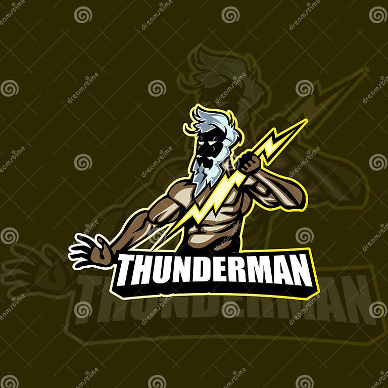 Thunder Mascot Logo Design Vector Thunder Logo Stock Illustration ...