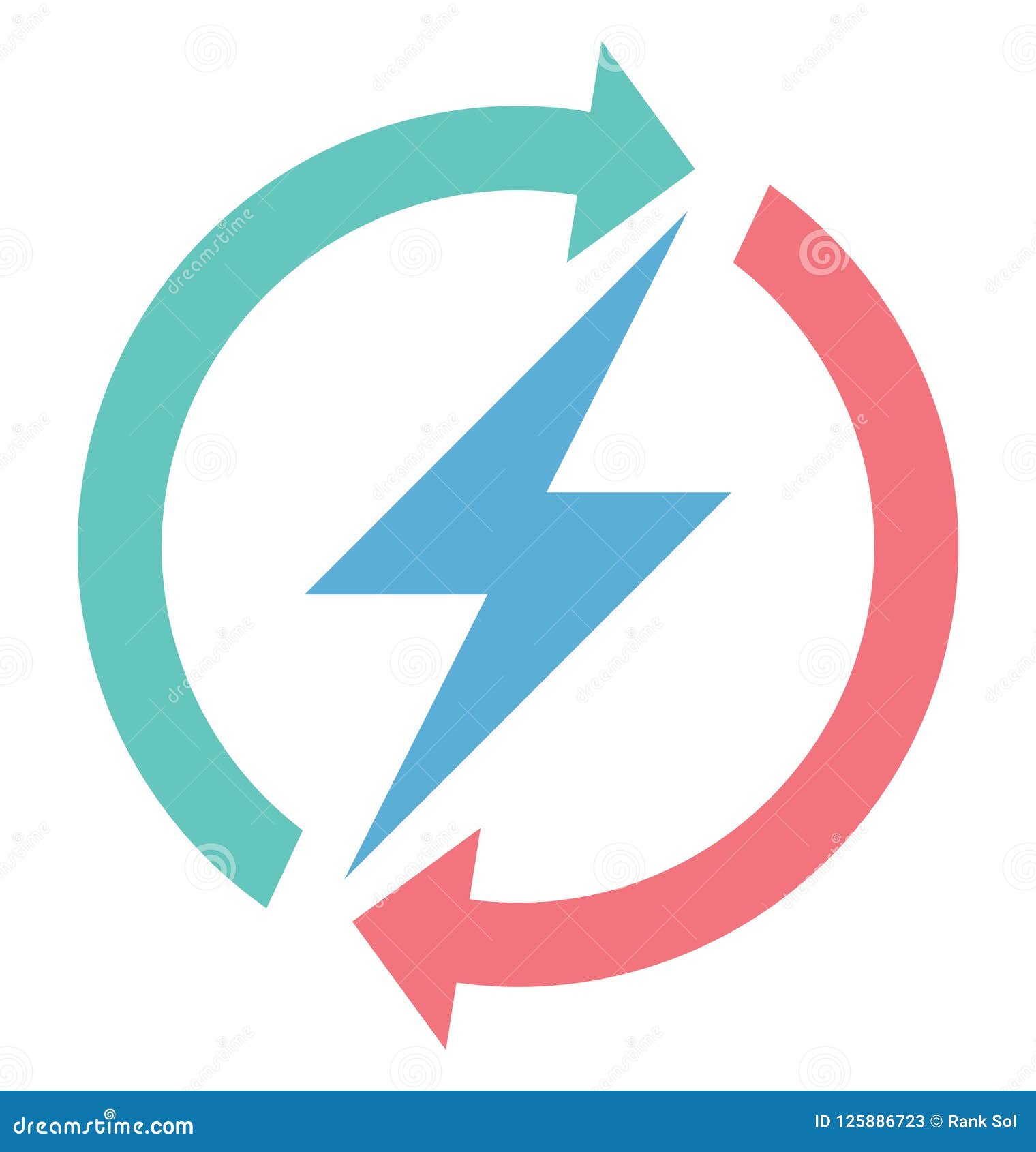 Thunder, Power Color Isolated Vector Icon Stock Vector - Illustration ...