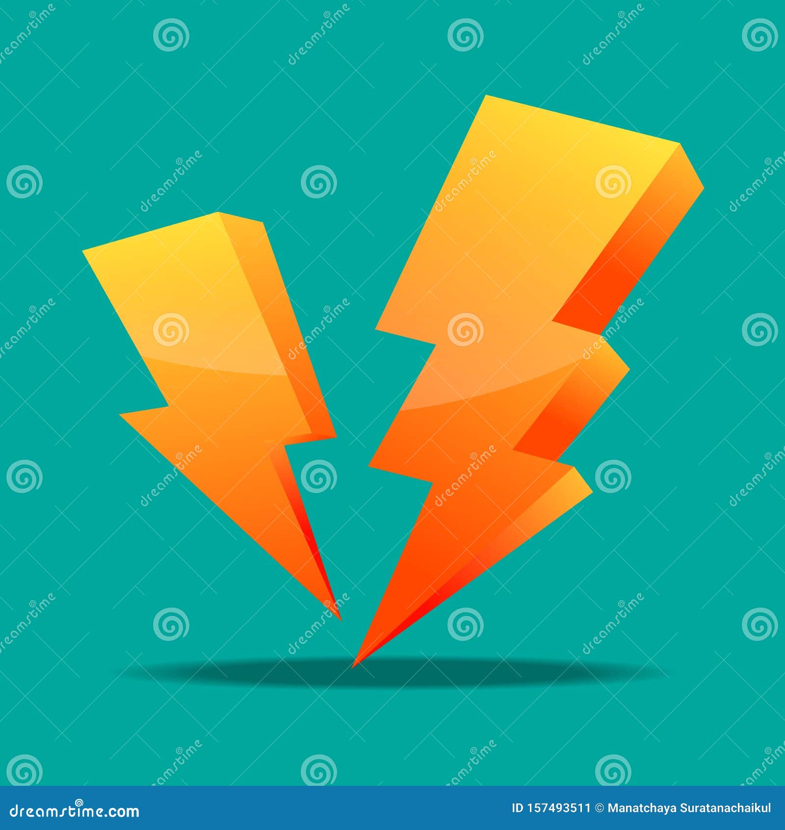 Thunder ray icon. stock illustration. Illustration of flashlight ...