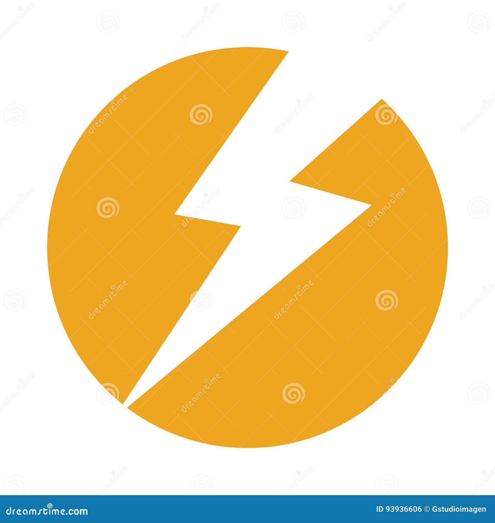 Thunder ray isolated icon stock vector. Illustration of electric - 93936606