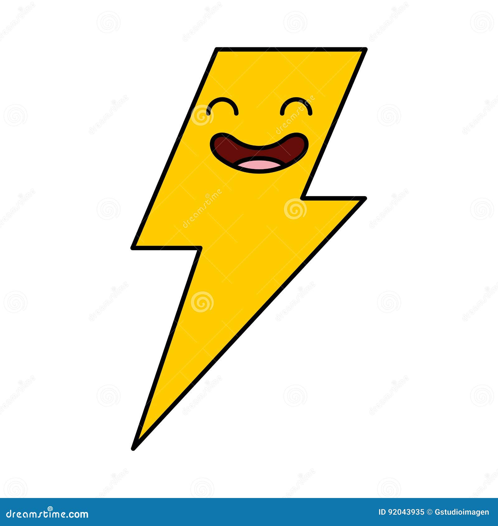 Thunder Ray Kawaii Character Stock Vector - Illustration of fast ...