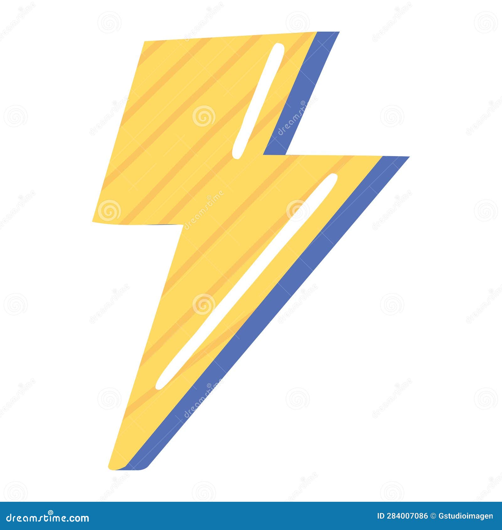 Thunder ray power stock vector. Illustration of vector - 284007086