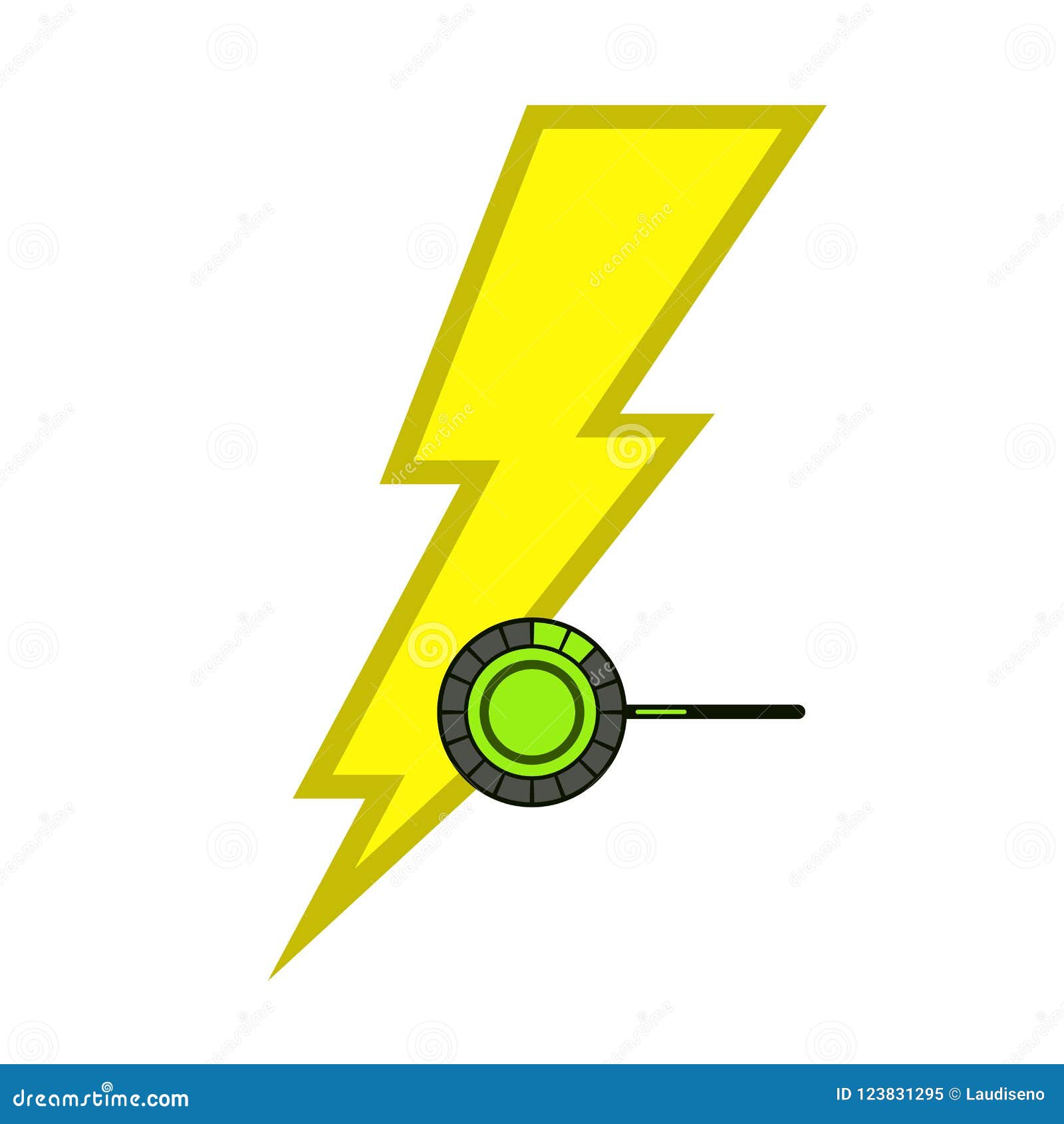 Thunder Shape Videogame Bar Icon Stock Vector - Illustration of clipart ...