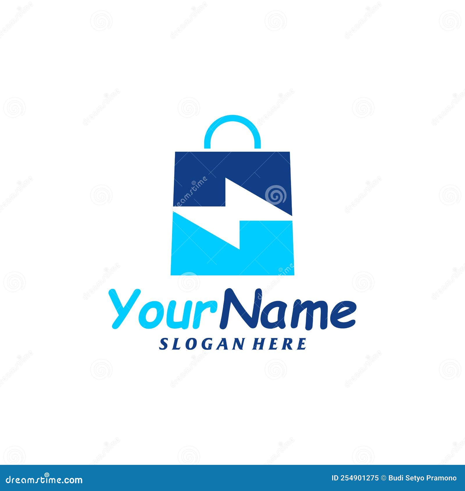Thunder Shop Logo Design Template. Fast Shop Logo Concept Vector Stock ...