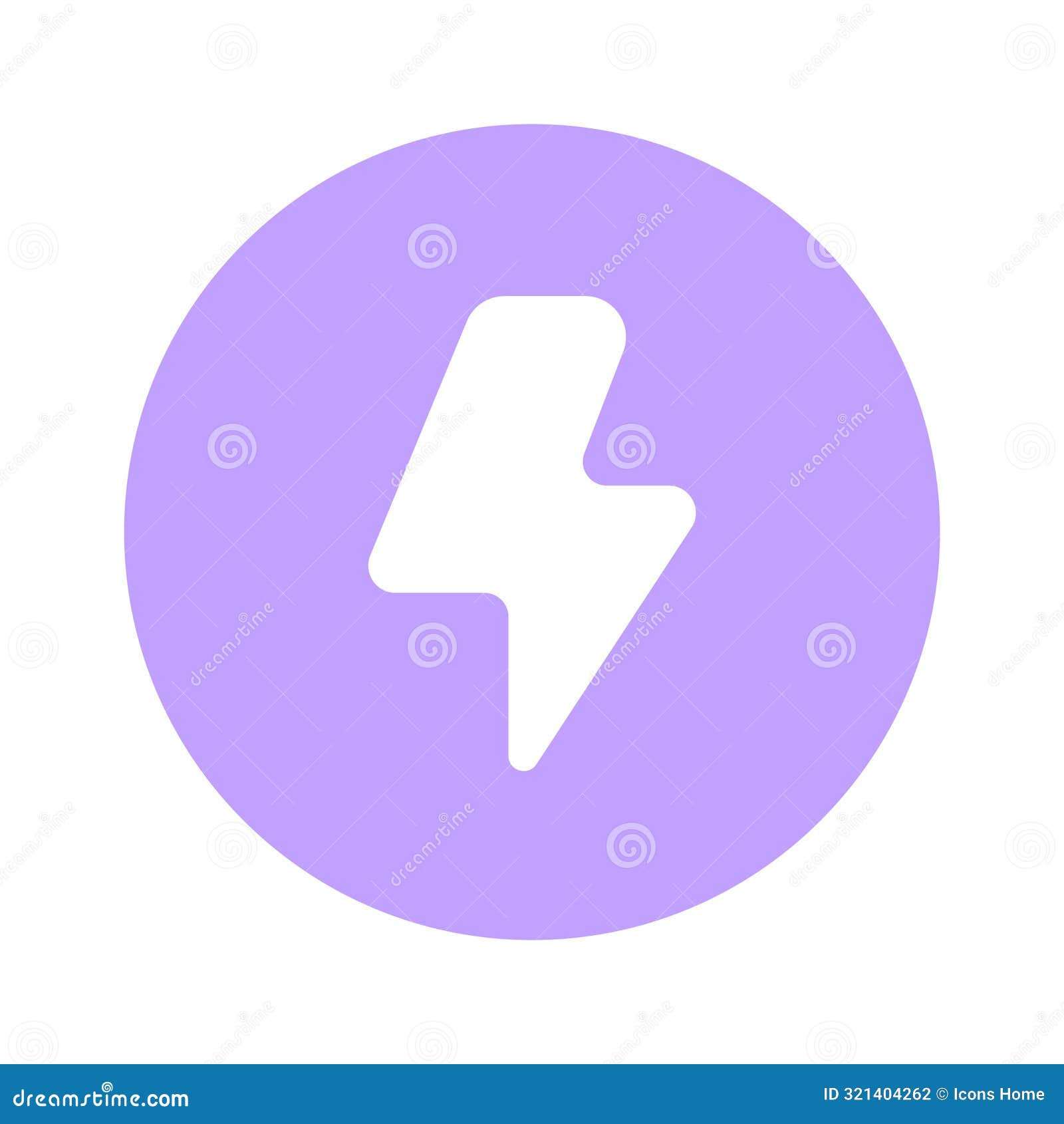 Thunder Sign Inside Circle, Icon of Energy Coin Stock Illustration ...