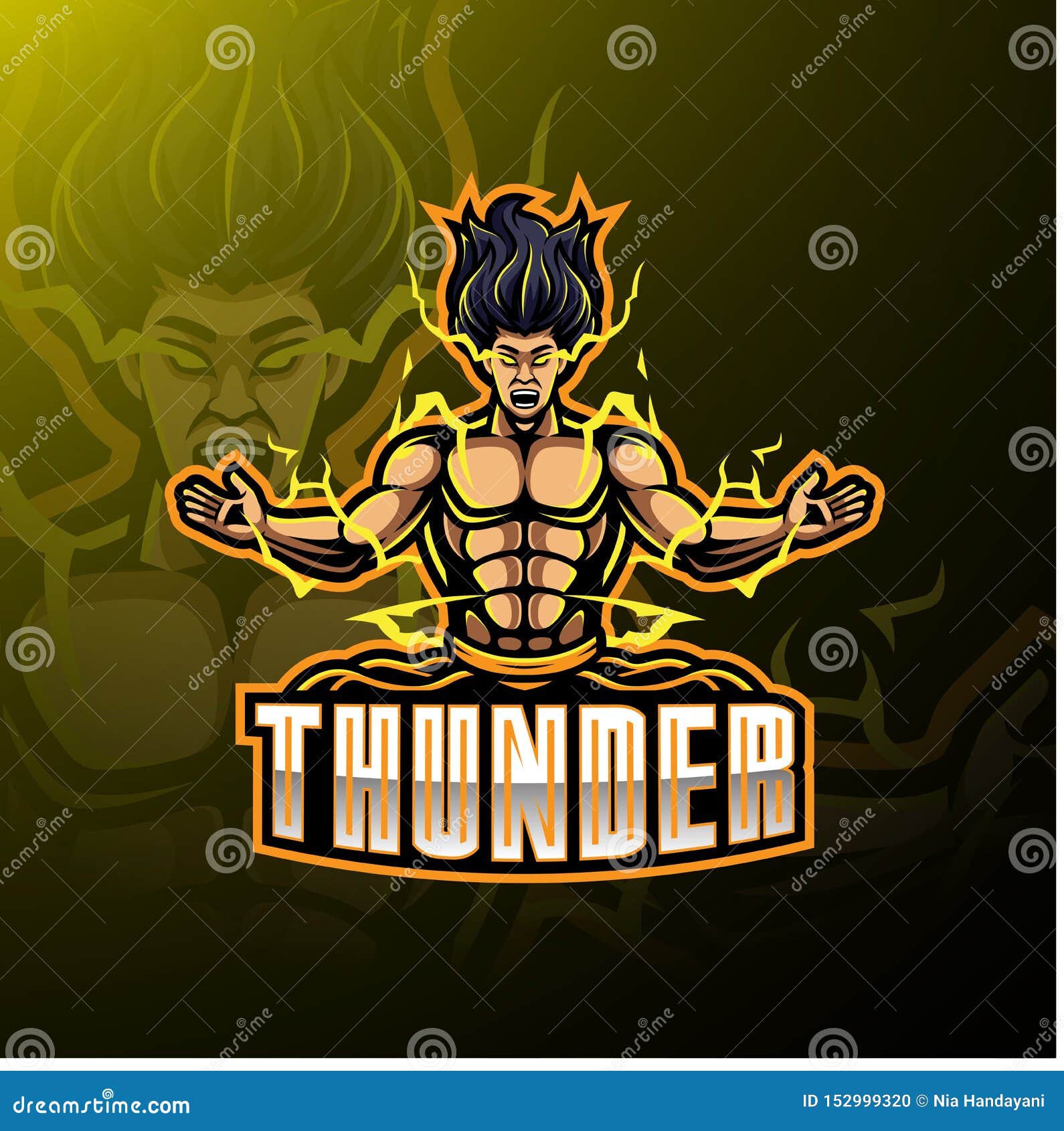 Thunder Mascot Logo Design Vector Thunder Logo Stock Photography ...