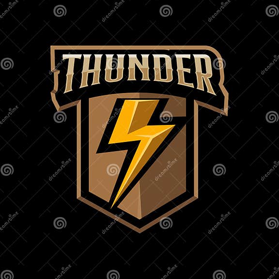 Thunder sports logo stock vector. Illustration of gaming - 357383473